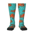 Zufioo Fun Octopus Print Long High Thigh Socks Knee-High Warm Stocking ...