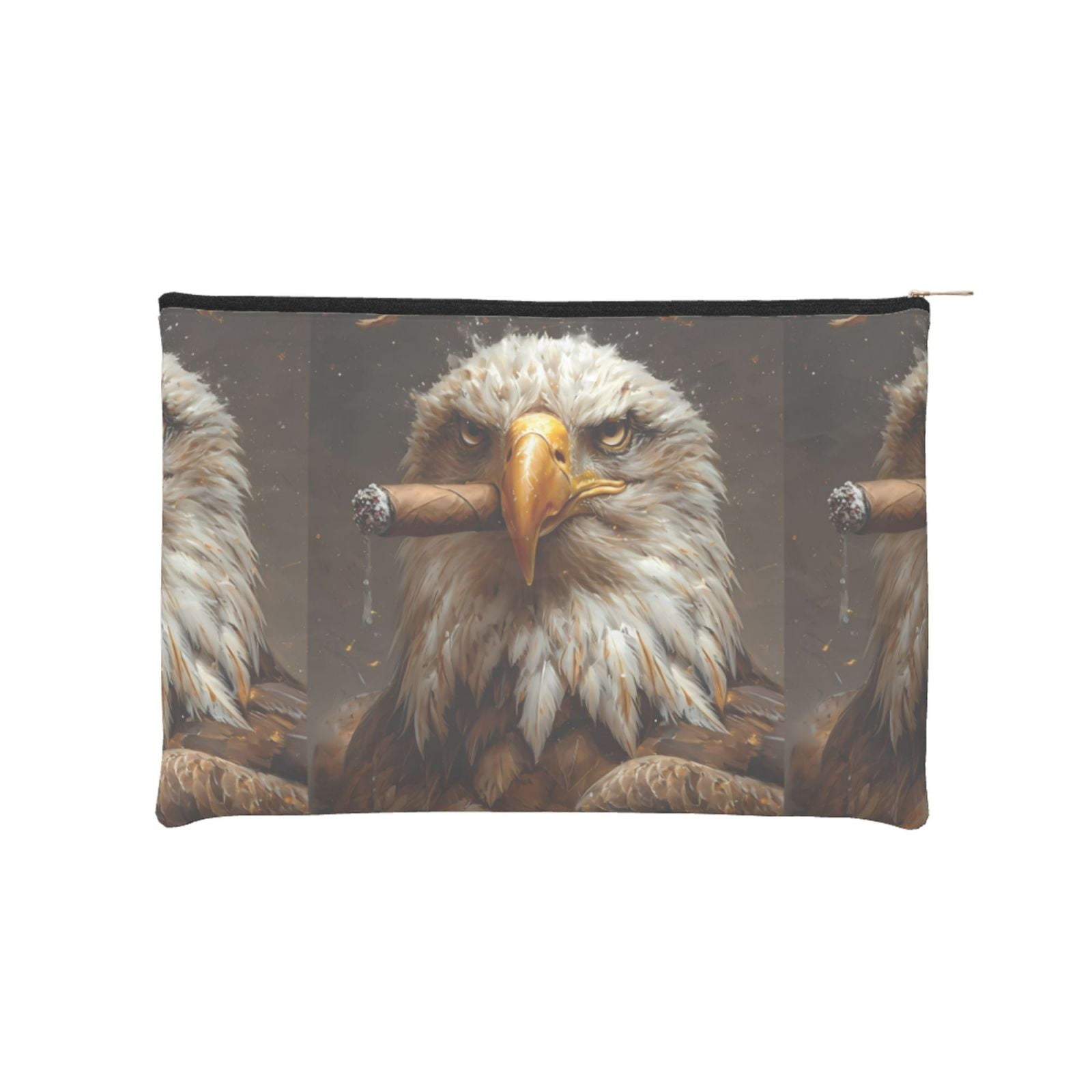 Zufioo Funny Bald Eagle Print DuPont Paper Portable Toiletry Bag, 8.9x6 ...