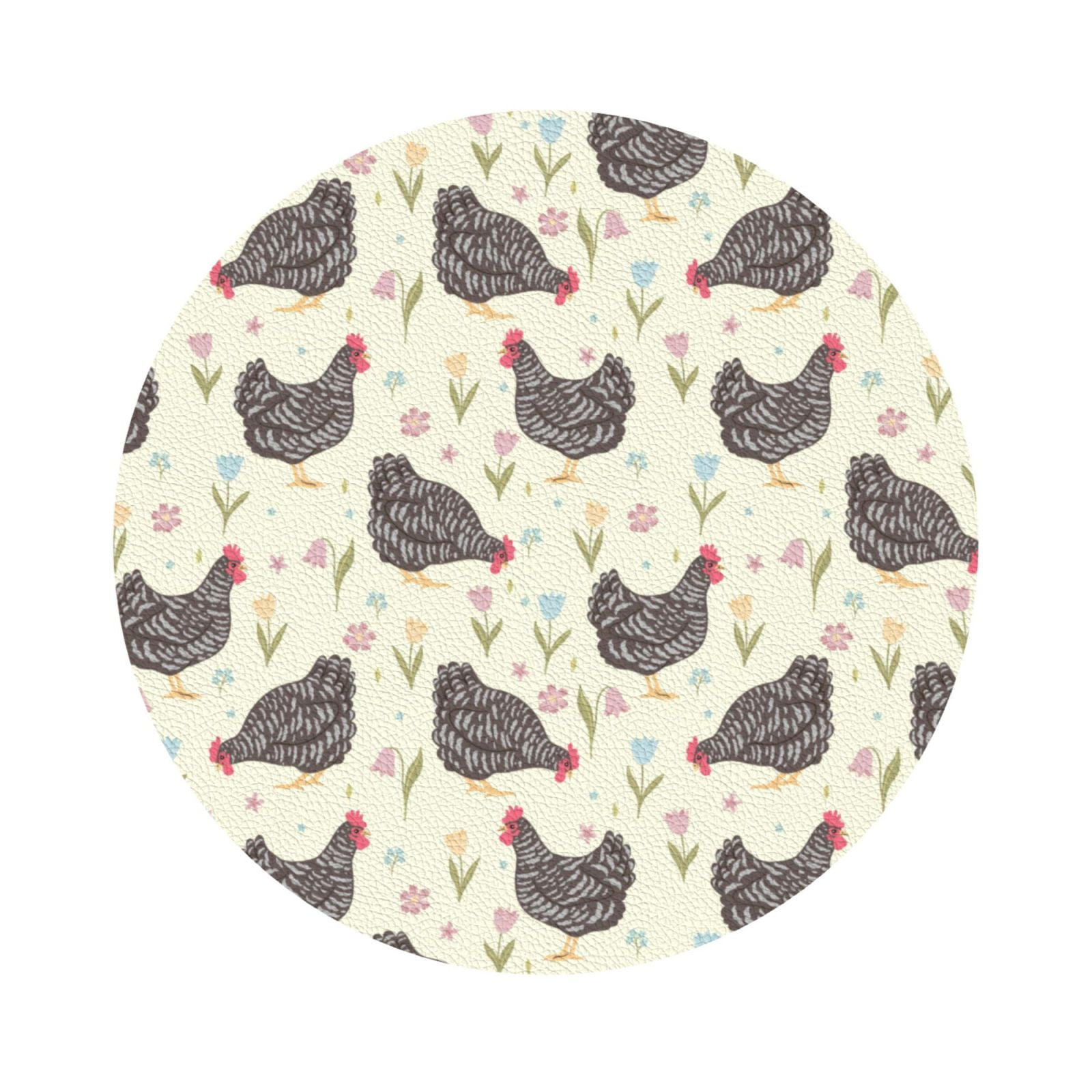 Zufioo Funny Chicken 6PCS Leather Coasters ,4 Inch Coasters,Coasters ...