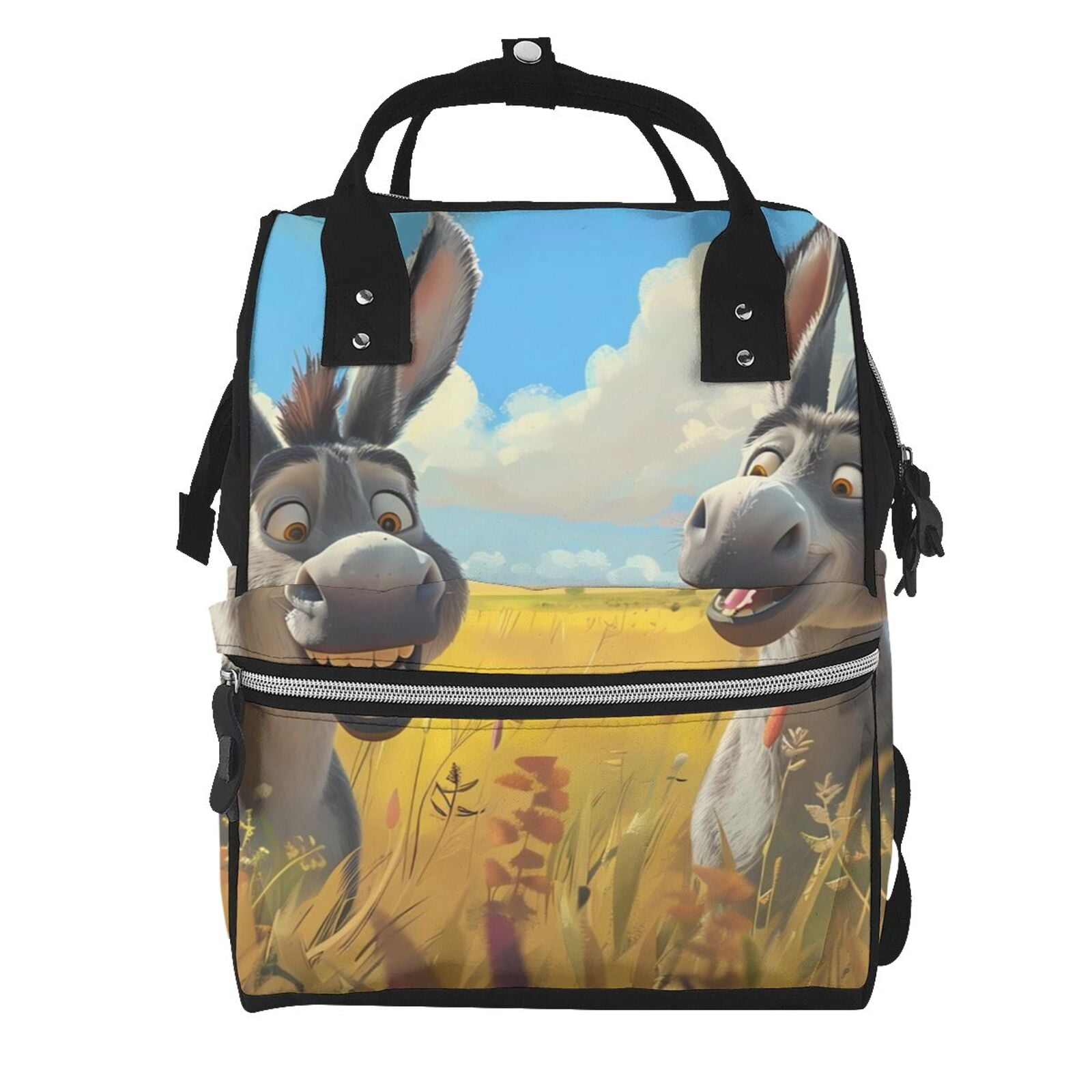Zufioo Funny Countryside Donkey Print Large capacity mommy bag, diaper ...