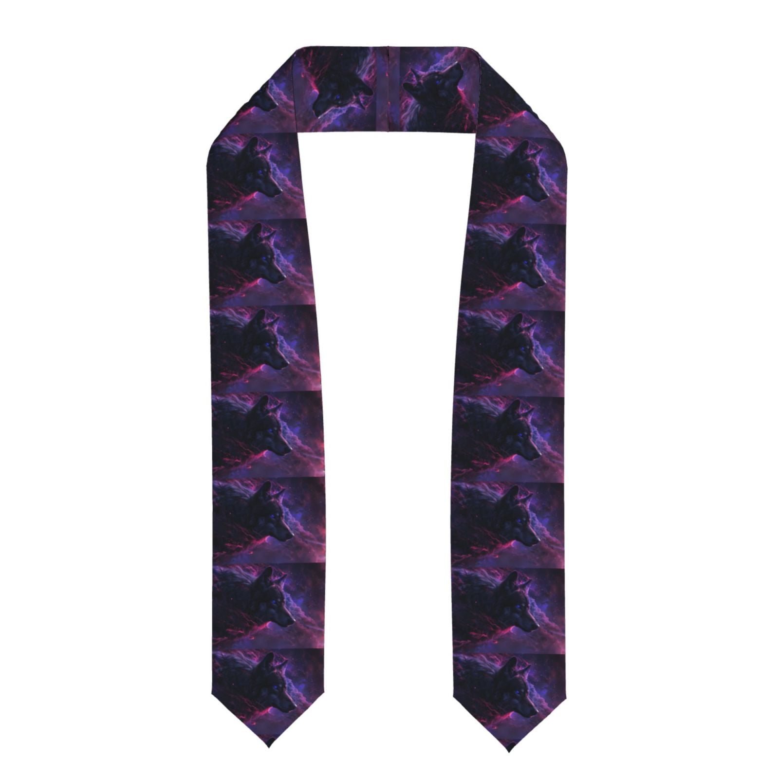 Zufioo Galactic Wolf Stare Print Graduation Shawl Ribbon, Graduation ...