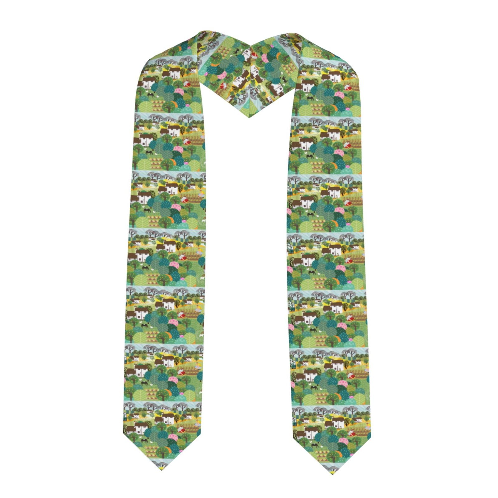 Zufioo Garden Farm Print Graduation Shawl Ribbon, Graduation Ribbon for ...