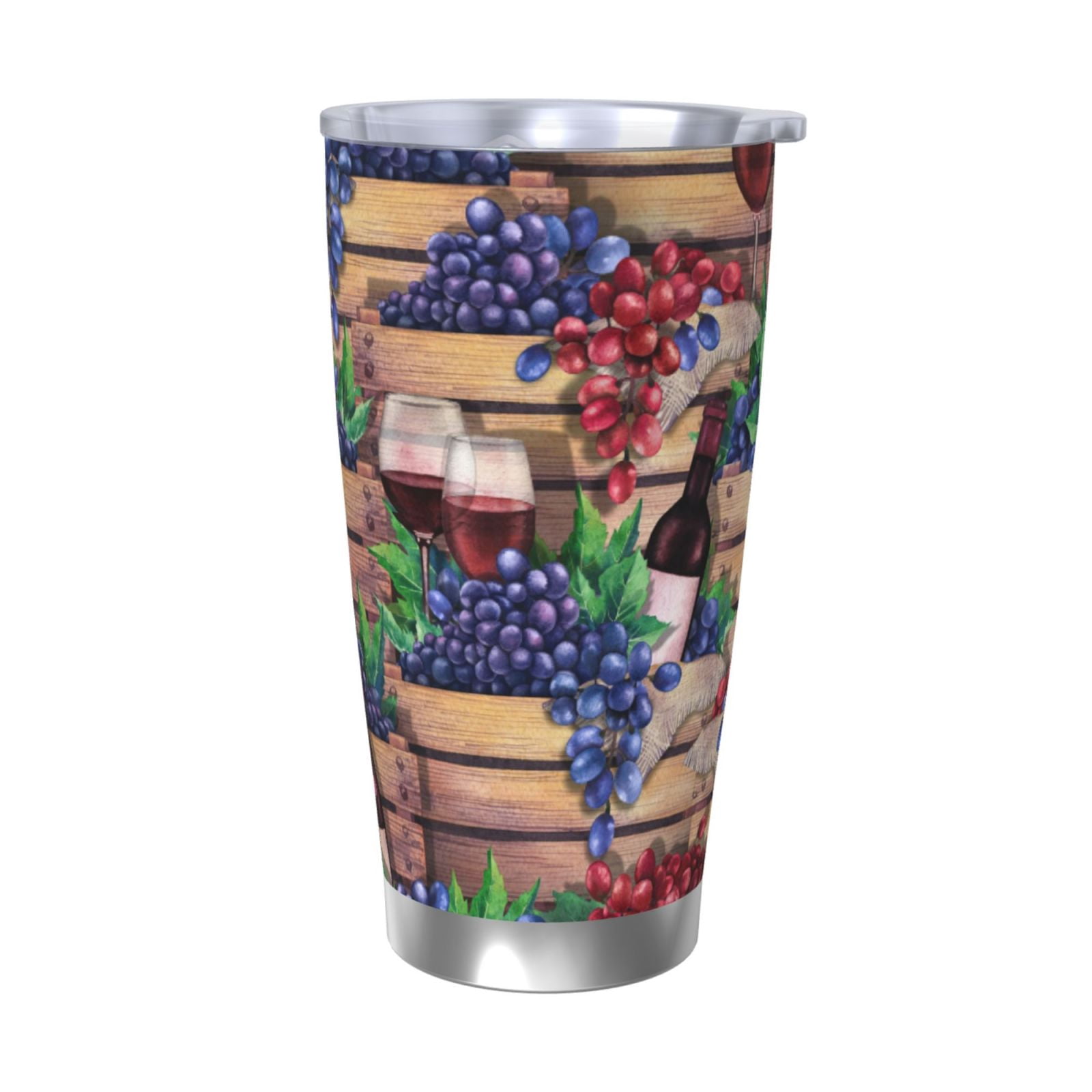 Zufioo Glasses Of Red Wine 1 Print 20OZ Stainless Steel Car Cup, Direct ...