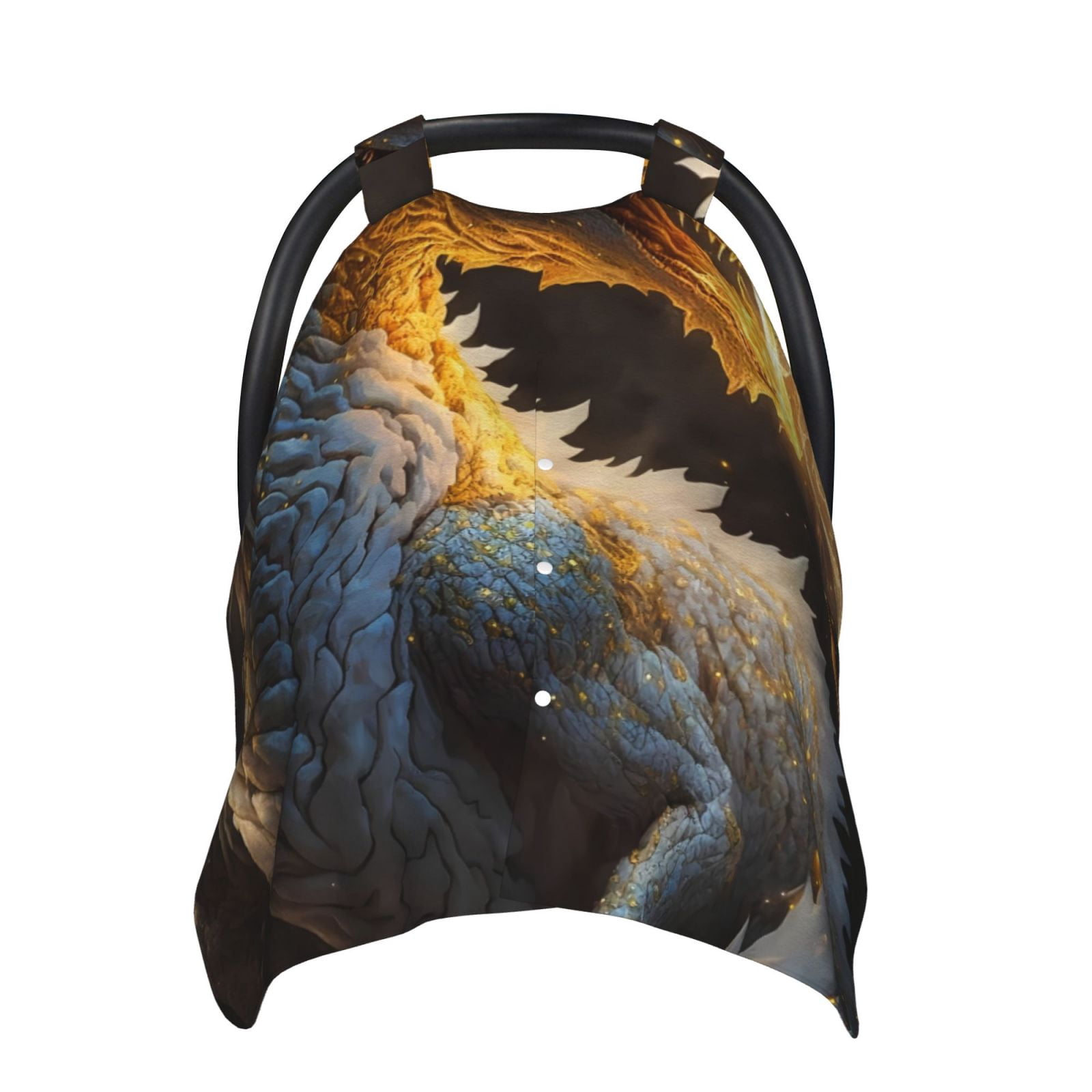 Zufioo Golden White Fire Dragon Print Baby Stroller Seat Nursing Cover ...
