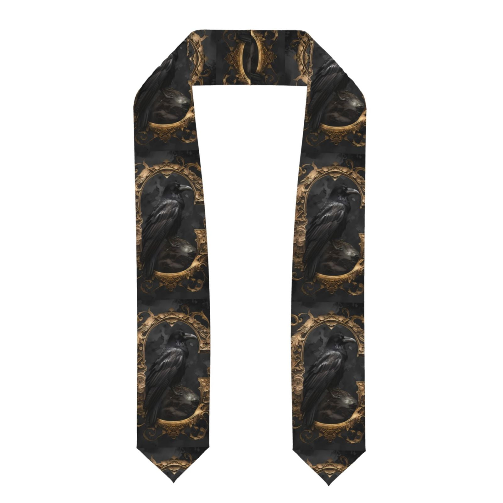 Zufioo Gothic Raven Portrait Print Graduation Shawl Ribbon, Graduation ...