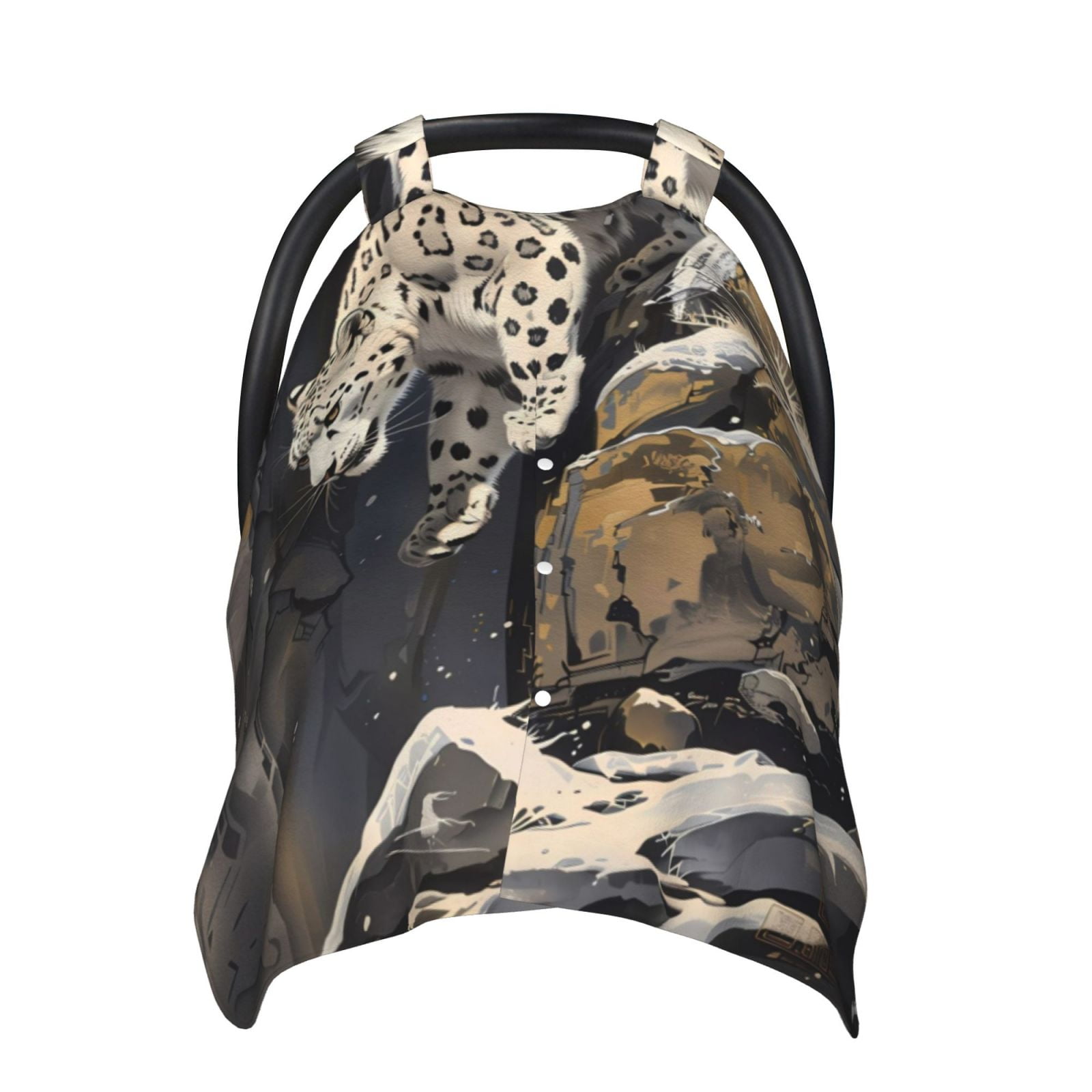 Zufioo Graceful Snow Leopard Print Baby Stroller Seat Nursing Cover ...
