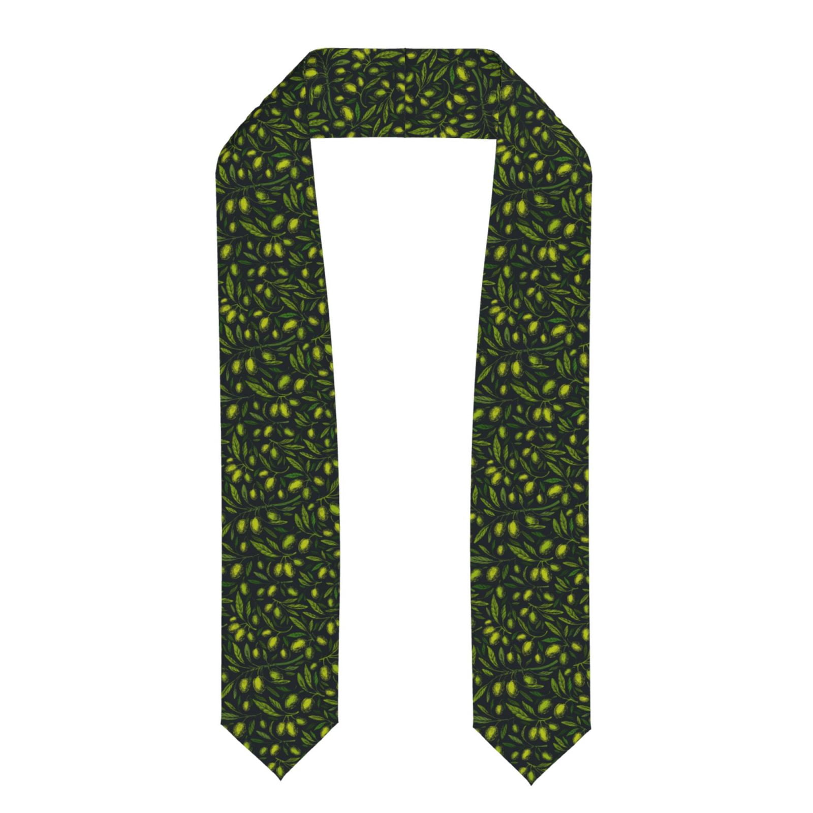 Zufioo Green Branch Olive Print Graduation Shawl Ribbon, Graduation ...