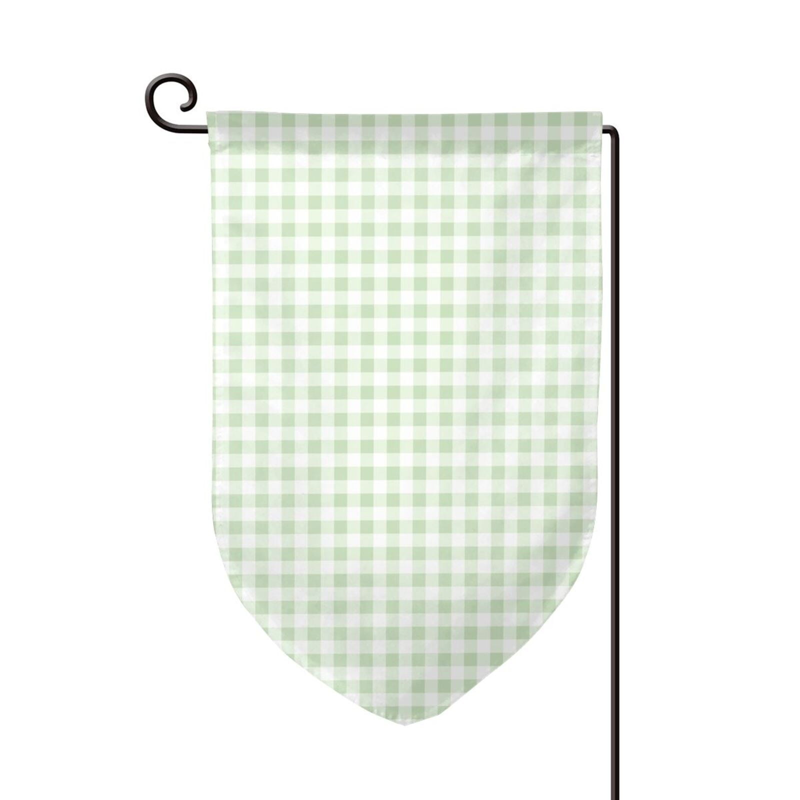 Zufioo Green Checkboard Print Garden Decoration Flags, Sun-resistant ...