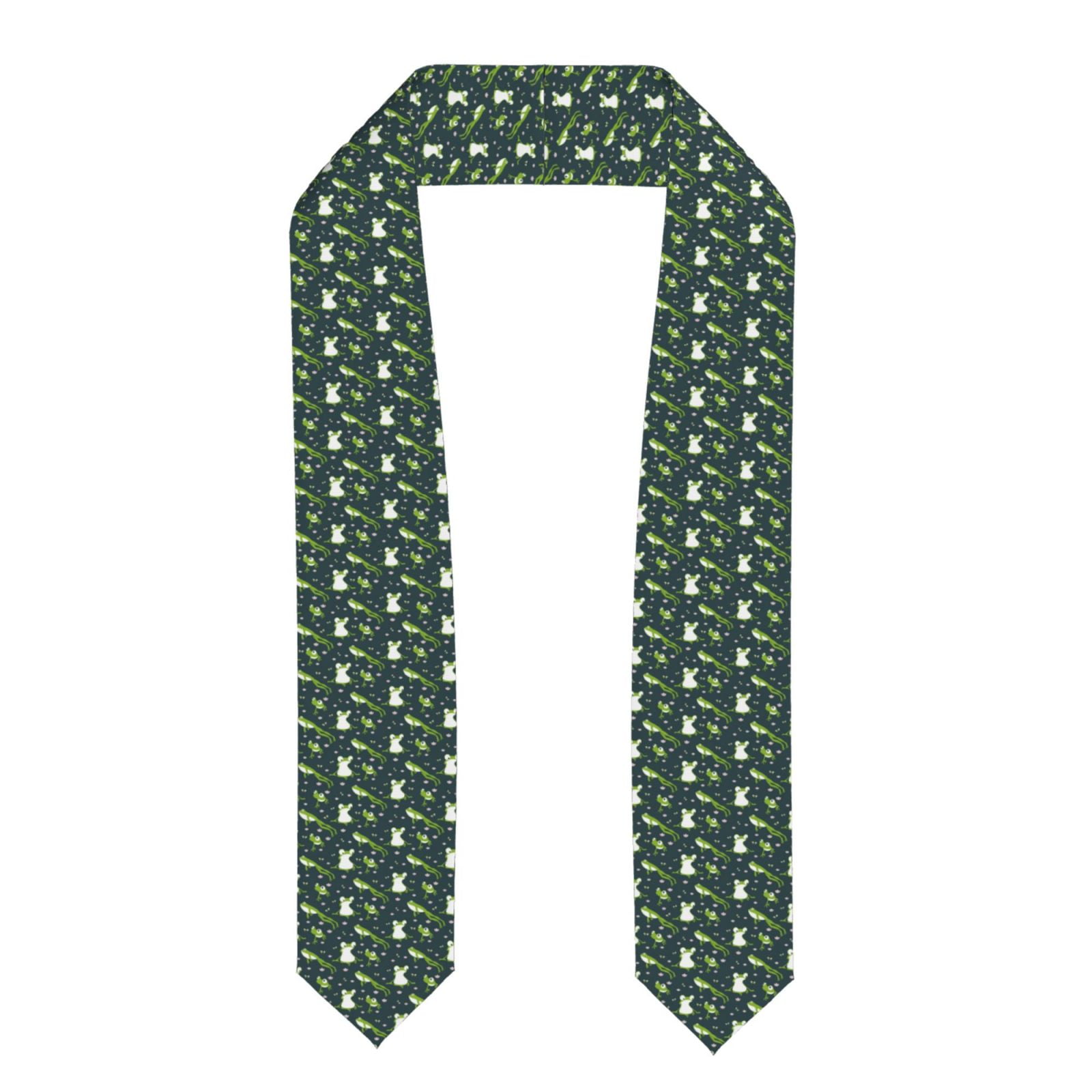 Zufioo Green Frogs Print Graduation Shawl Ribbon, Graduation Ribbon for ...