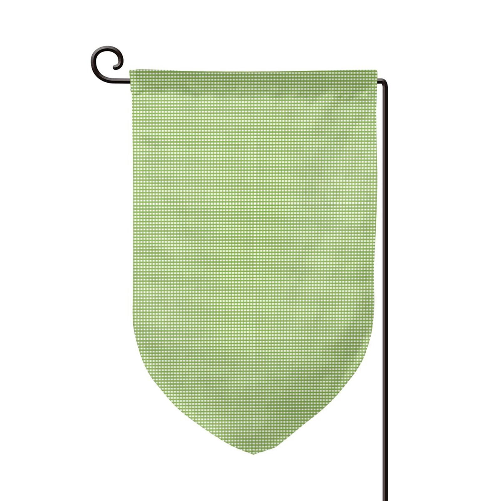 Zufioo Green Gingham Print Garden Decoration Flags, Sun-resistant and ...