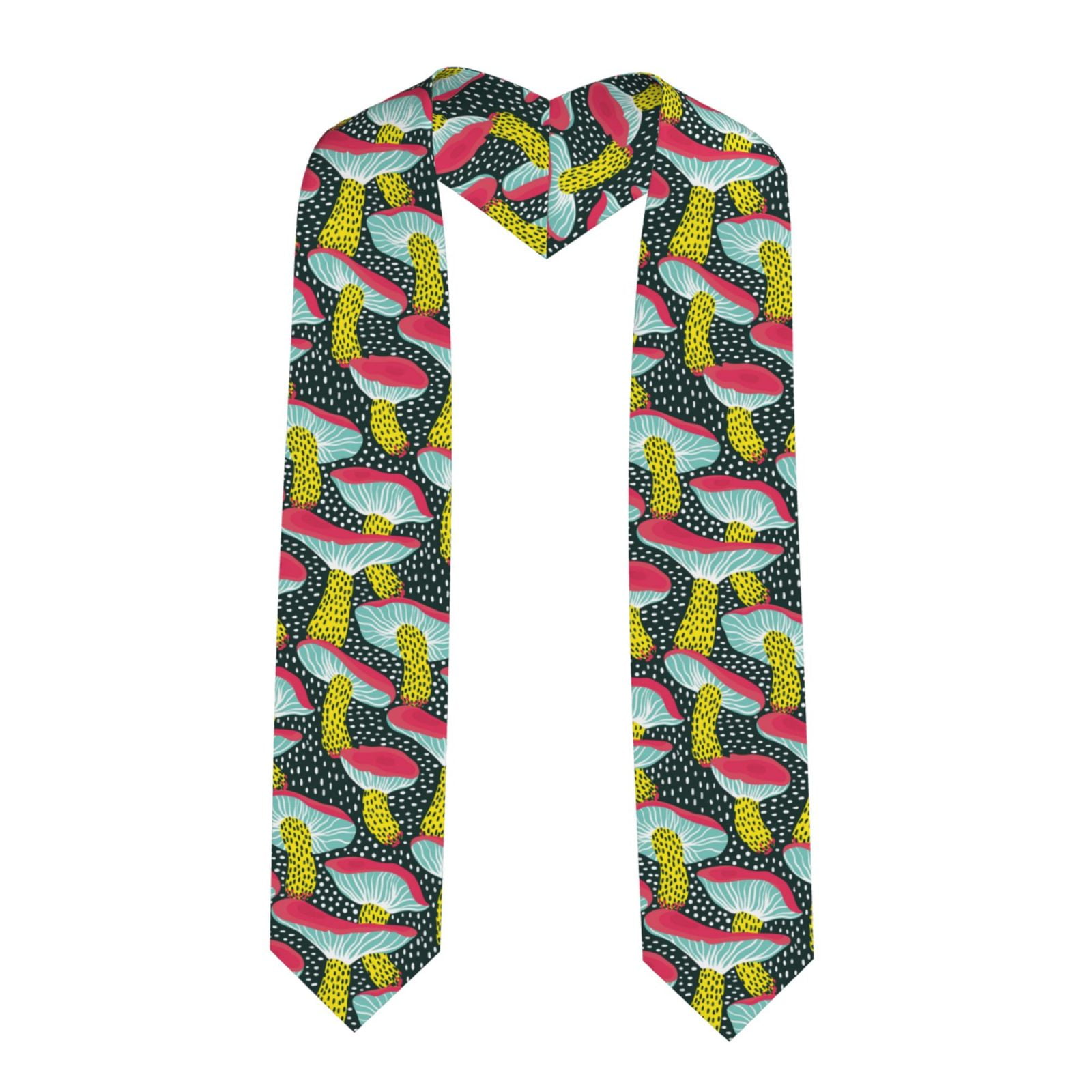 Zufioo Green Mushroom Print Graduation Shawl Ribbon, Graduation Ribbon ...
