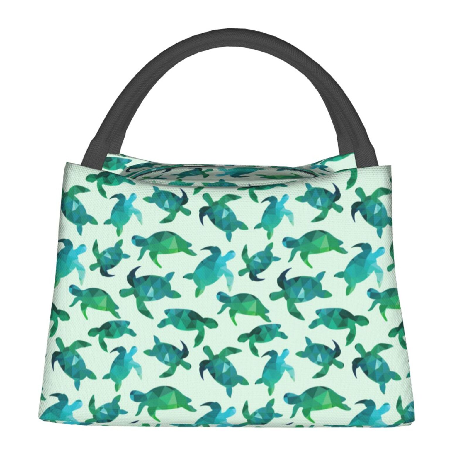 Zufioo Green Sea Turtle Insulated Reusable Grocery Bags,Cooler Bag,Food ...