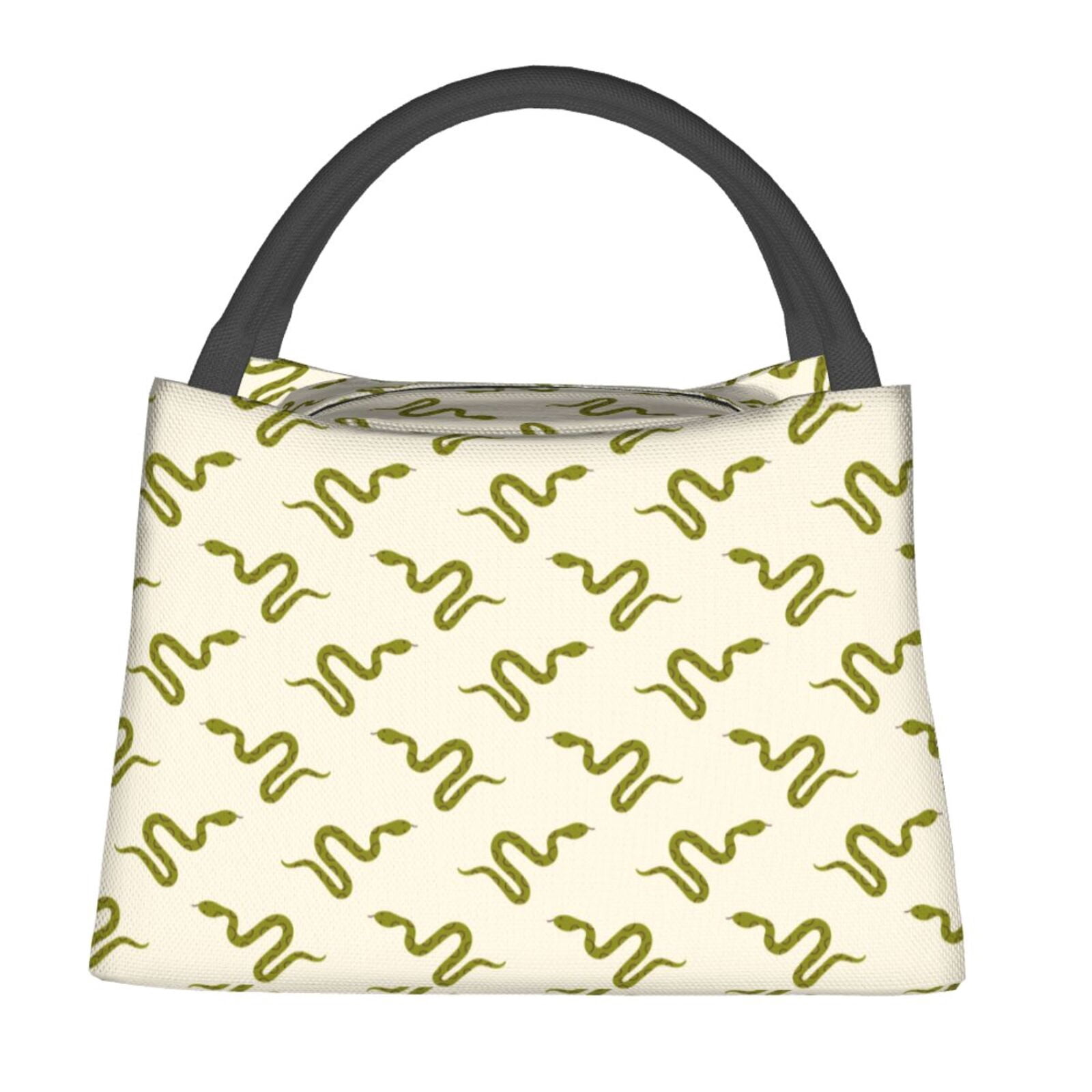 Zufioo Green Snake Insulated Reusable Grocery Bags,Cooler Bag,Food ...