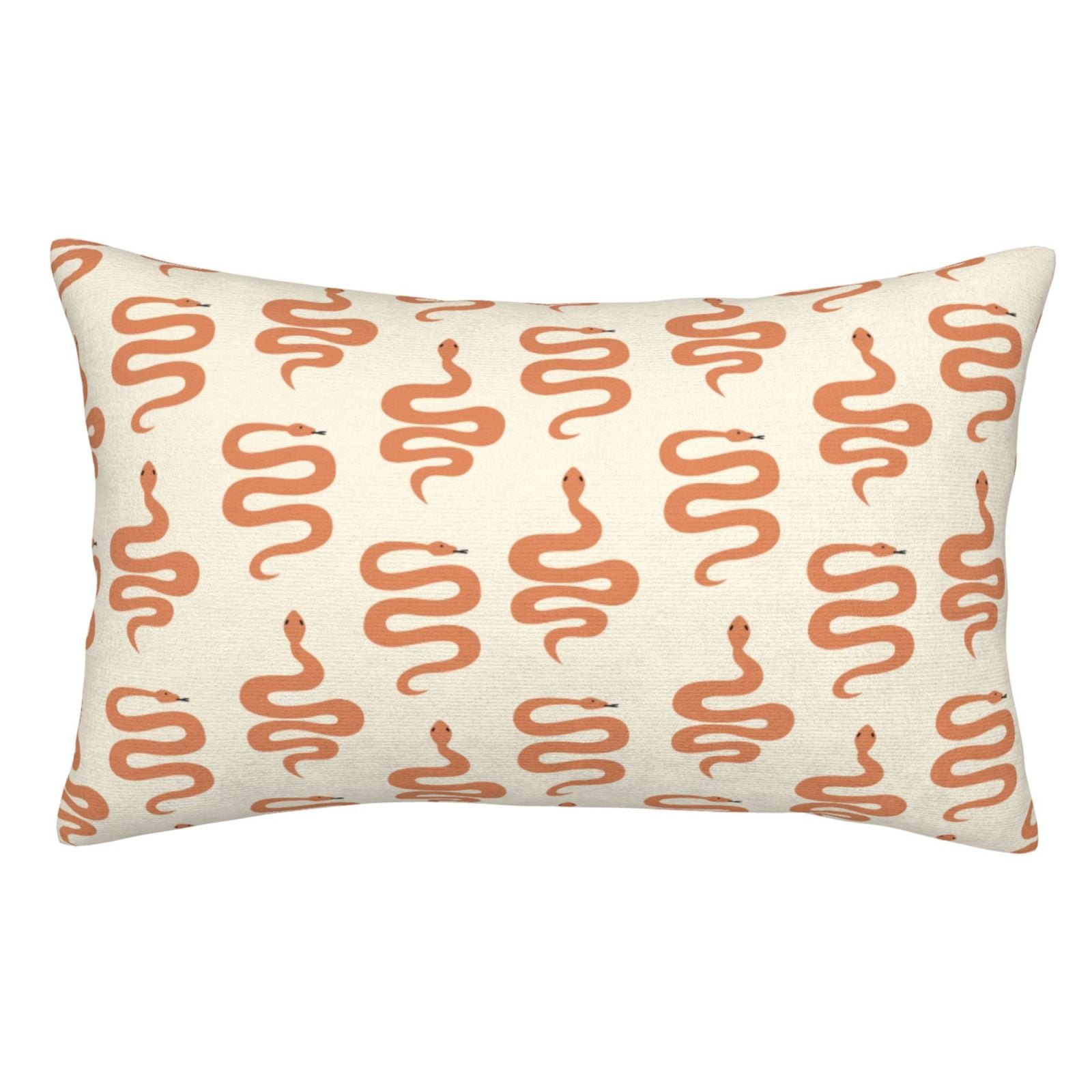 Zufioo Hand Drawn Snake Print Double-Sided Throw Pillow Cover, Pillow ...