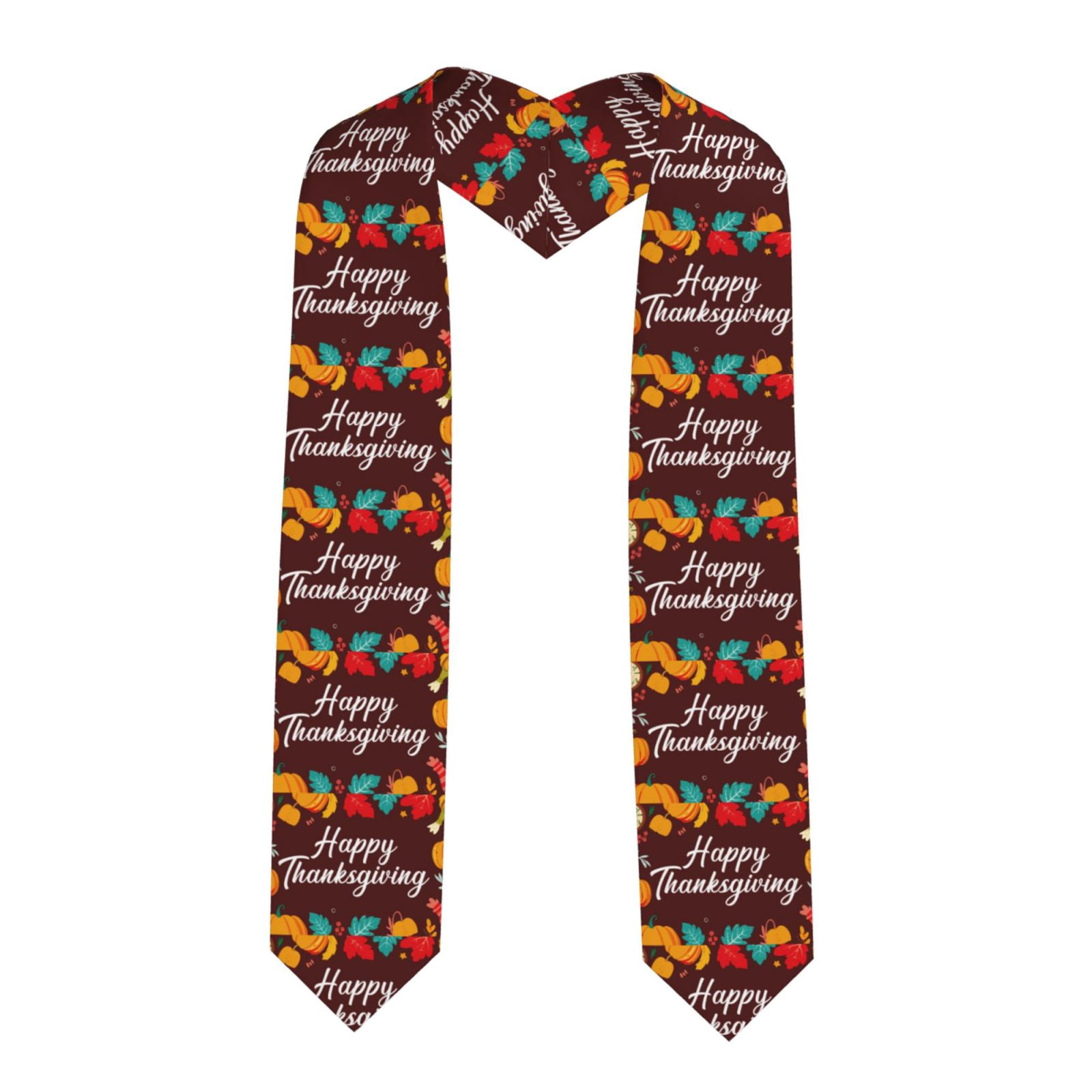 Zufioo Happy Thanksgiving Print Graduation Shawl Ribbon, Graduation ...