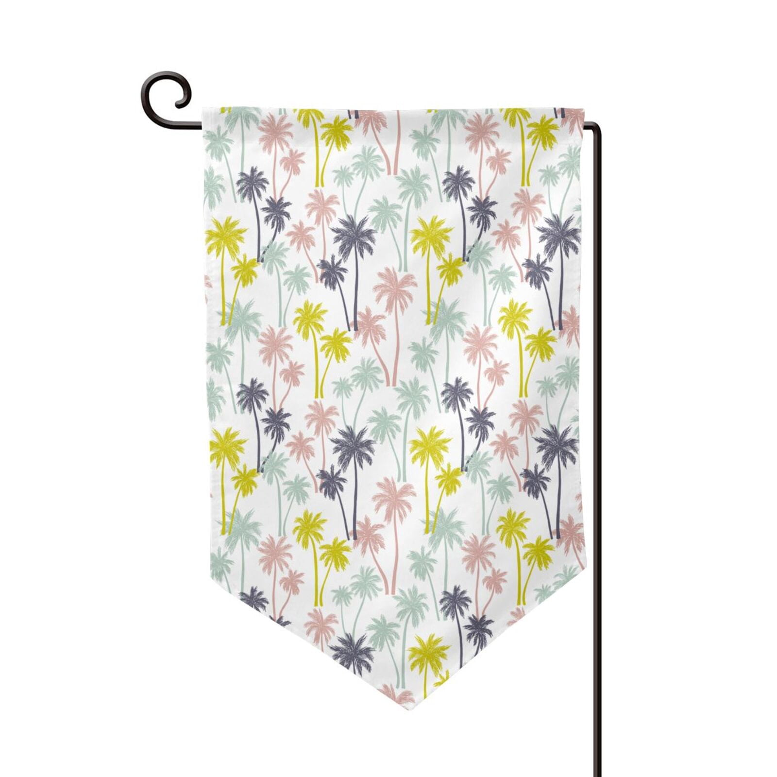 Zufioo Hawaiian Coconut Tree Print Garden Decoration Flags, Sun ...