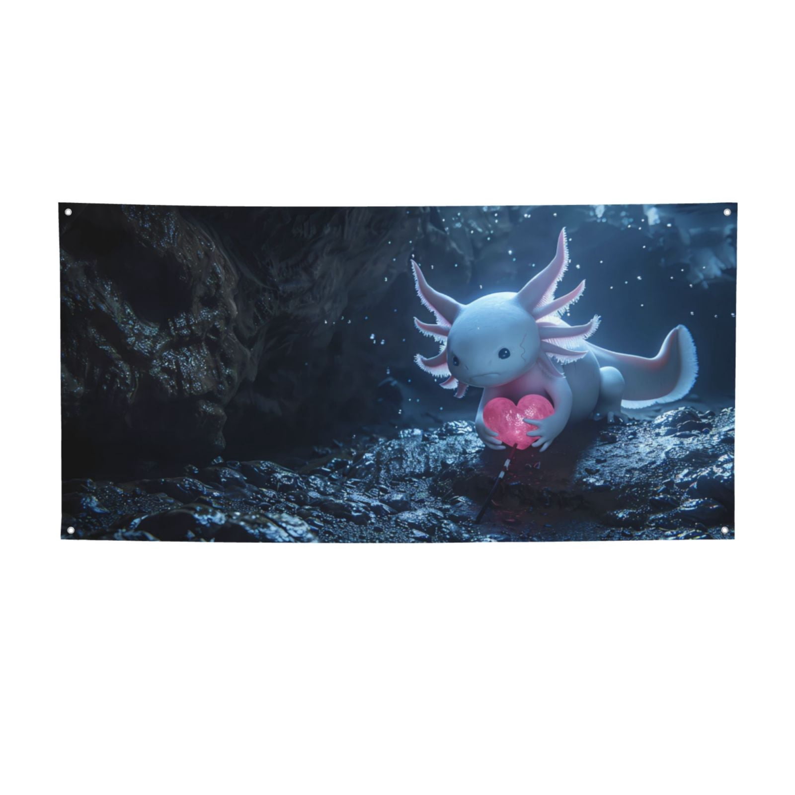 Zufioo Heart Axolotl Print Holiday Banners, Party Banners, Hanging ...