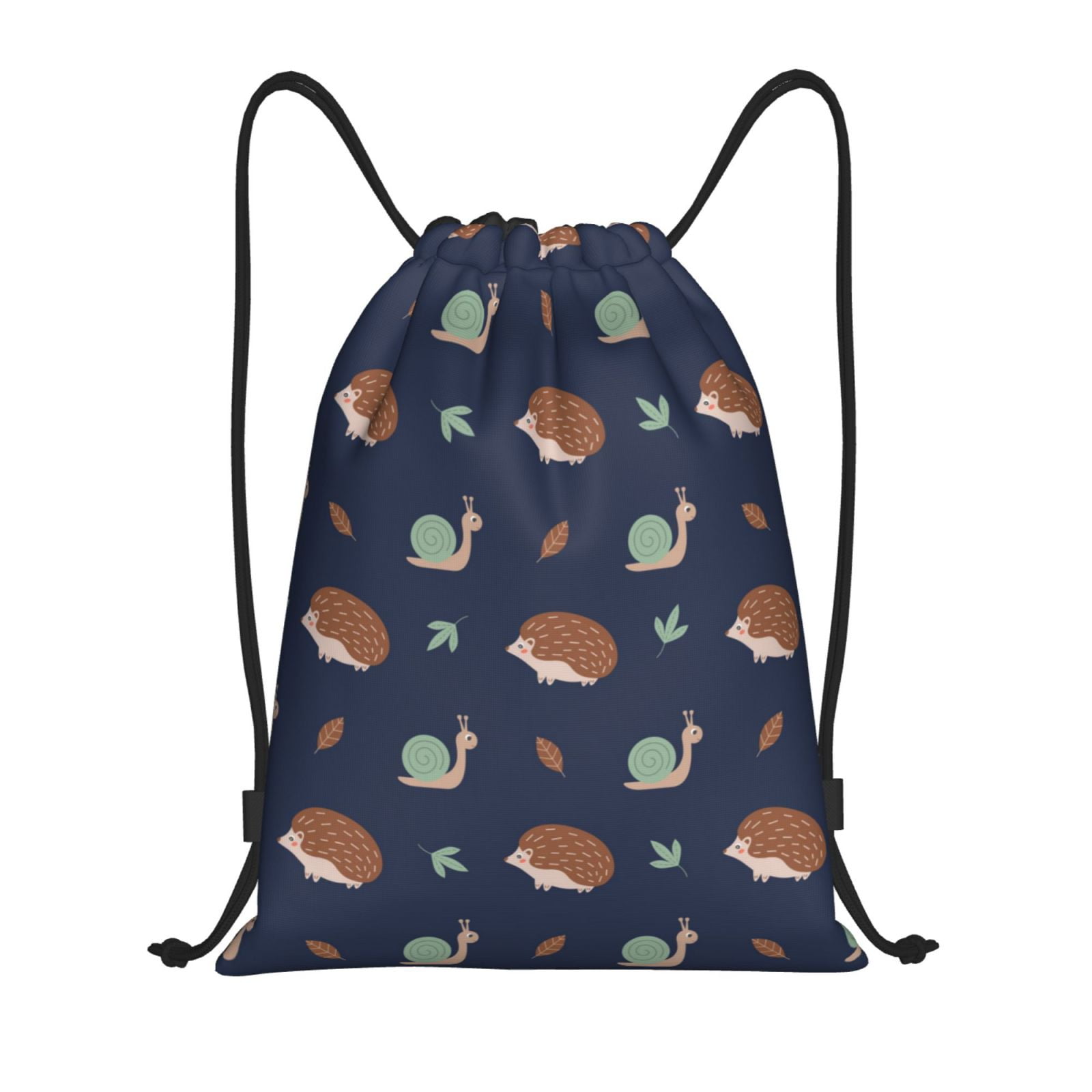 Zufioo Hedgehog And Snail Sports Cinch Sack Gym String Bags Machine ...