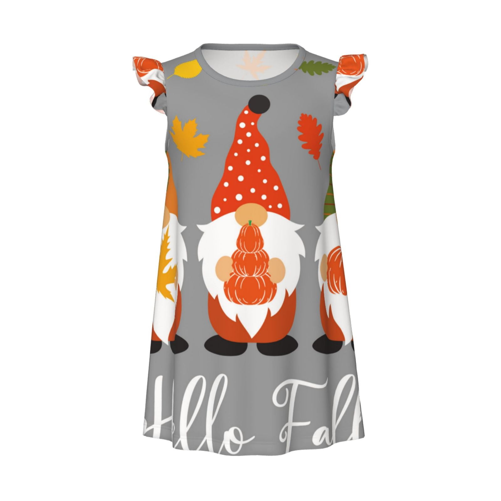 Zufioo Hello Fall Gnomes Girls Nightgowns Toddler Girl Pajamas Soft ...