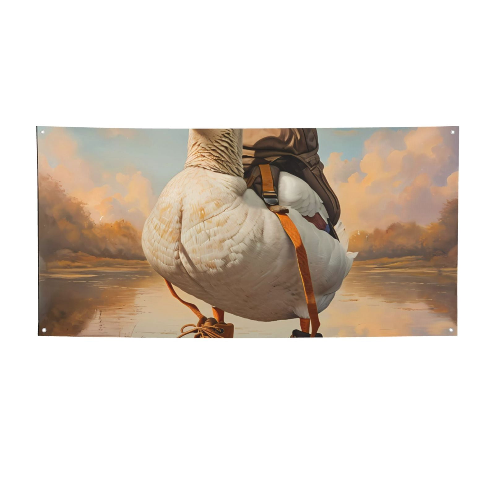 Zufioo Hiking Duck Print Holiday Banners, Party Banners, Hanging Flags ...