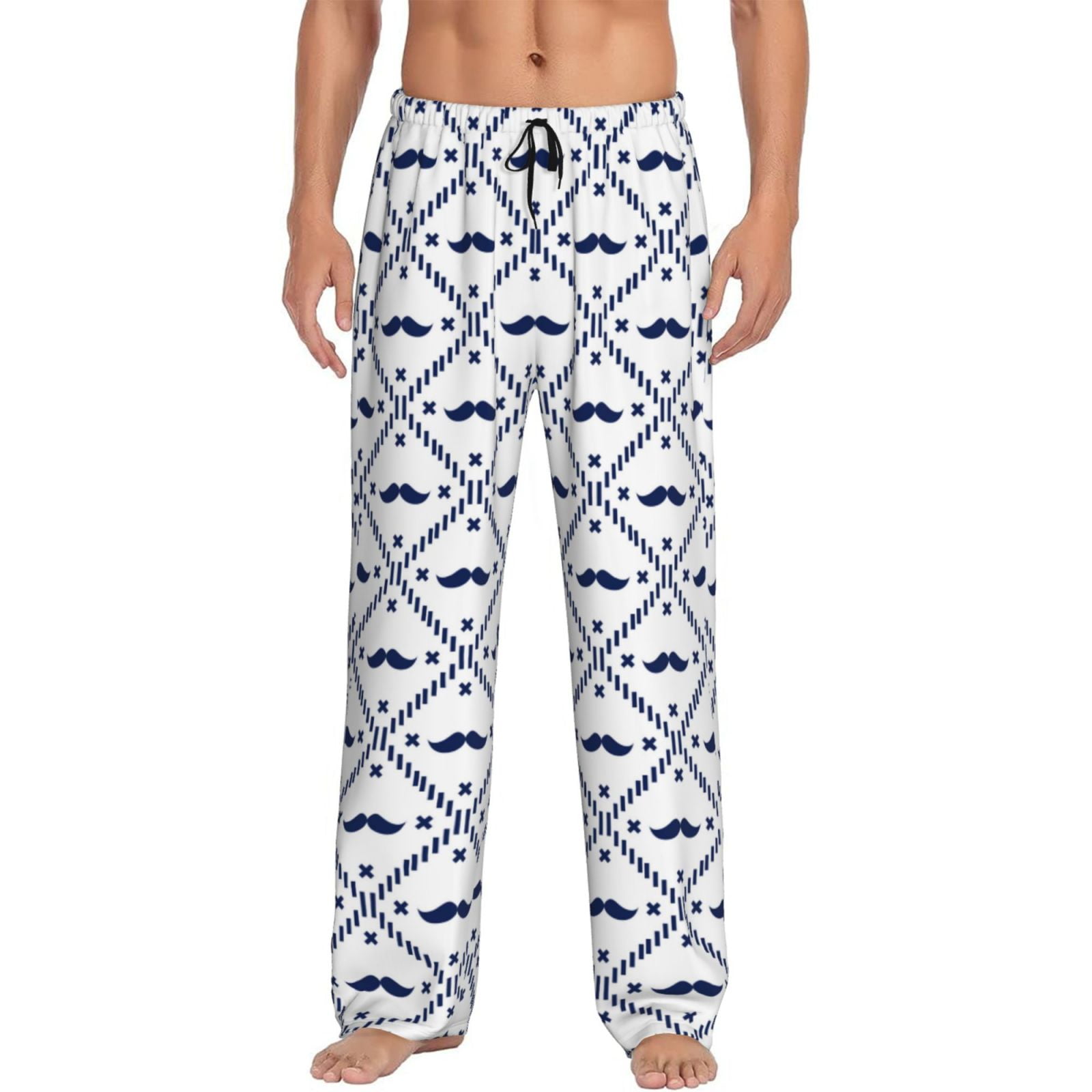 Zufioo Hipster Mustache Mens Pajama Pants Sleep & Lounge Pants ...