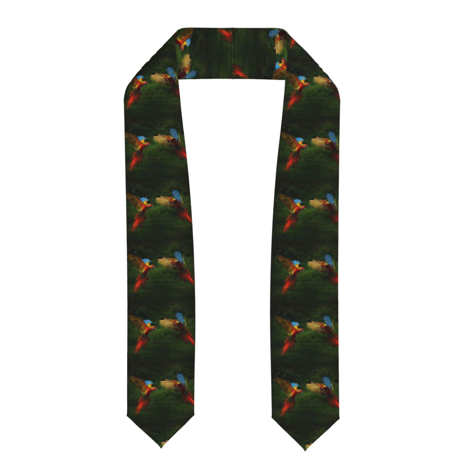 Zufioo Hybrid Parrot in the Forest Print Graduation Shawl Ribbon ...