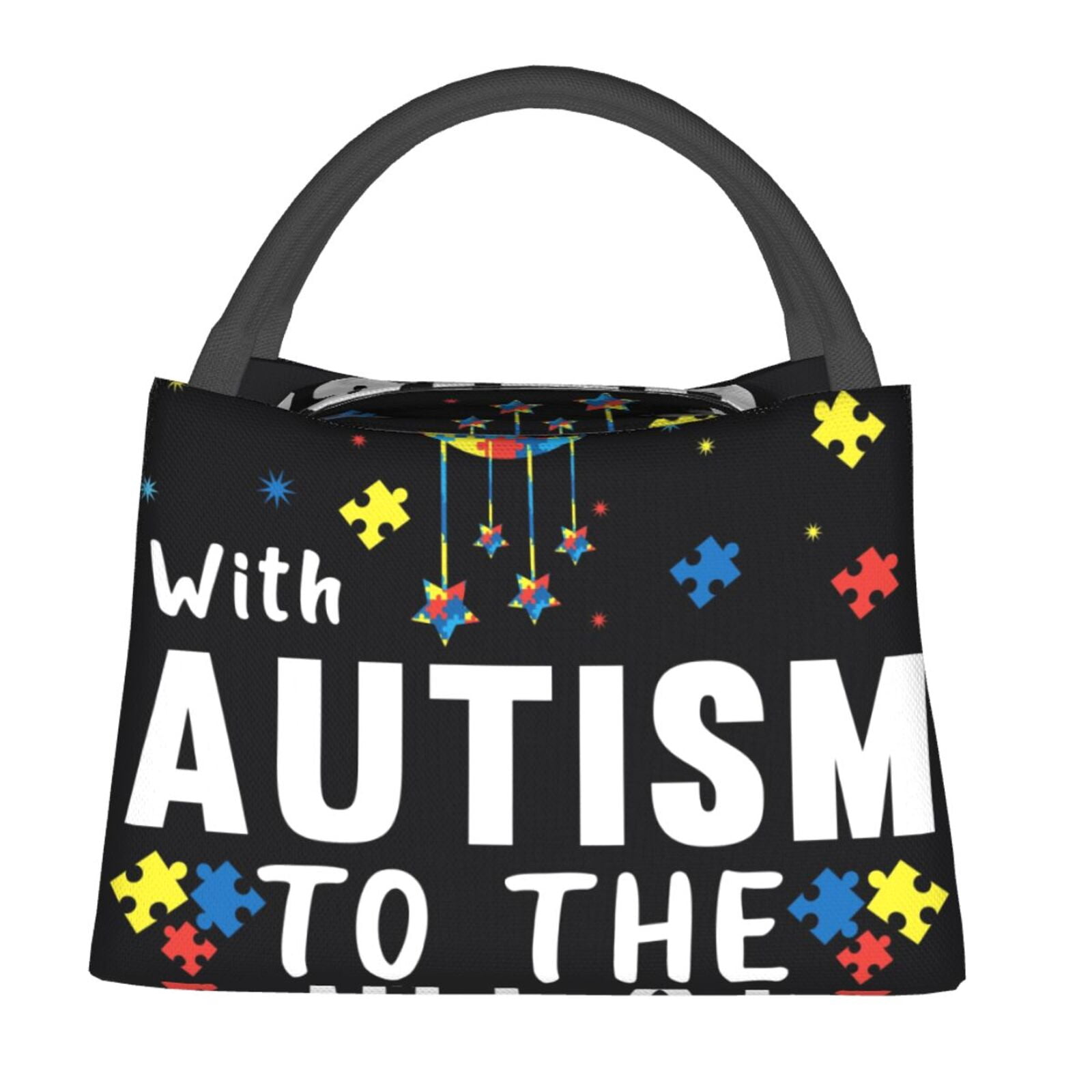 Zufioo I Love With Autism To The Moon And Back Insulated Reusable ...