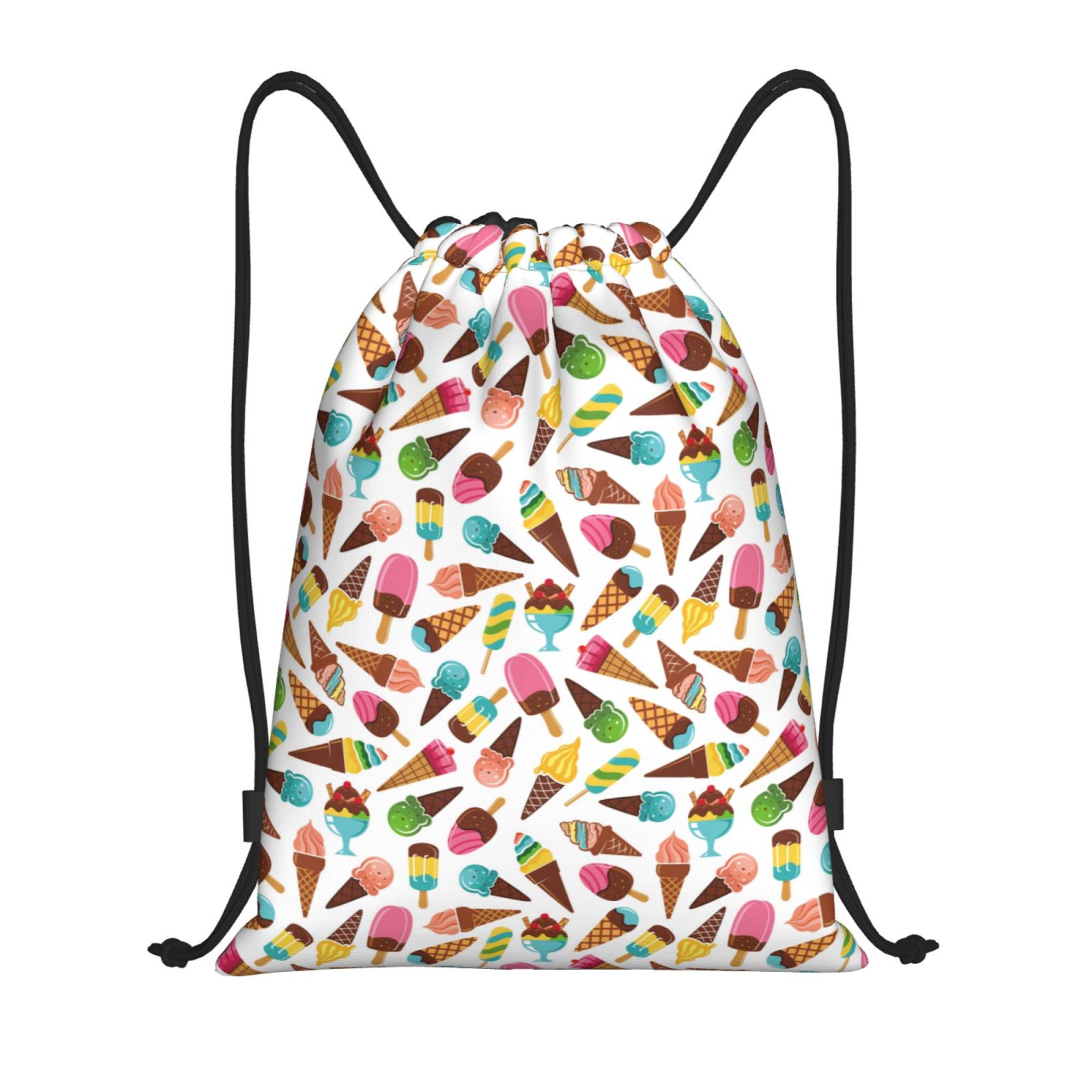 Zufioo Ice Cream Popsicles Sports Cinch Sack Gym String Bags Machine ...