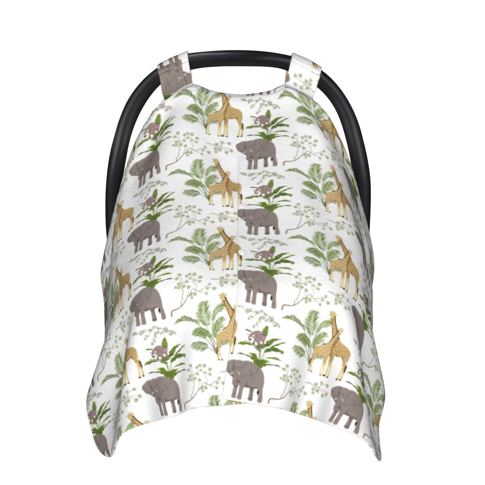 Zufioo Jungle Animal Print Baby Stroller Seat Nursing Cover, Baby ...