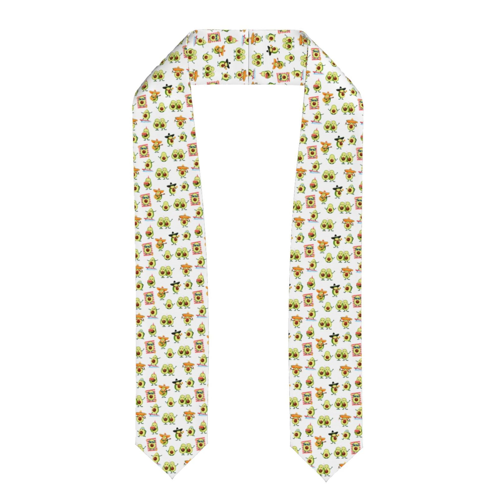 Zufioo Kawaii Mexican Avocado Print Graduation Shawl Ribbon, Graduation ...