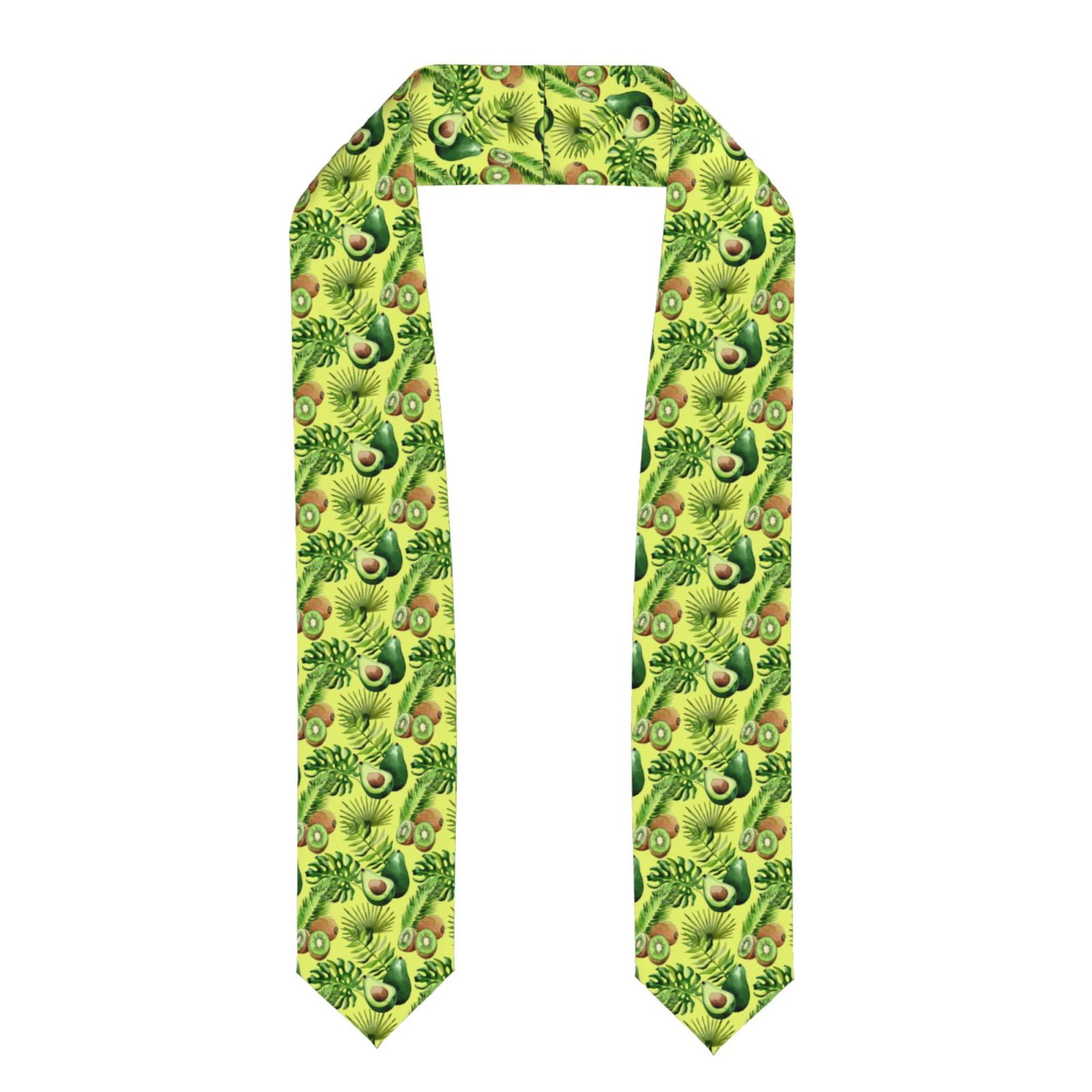 Zufioo Kiwi and Avocado Print Graduation Shawl Ribbon, Graduation ...