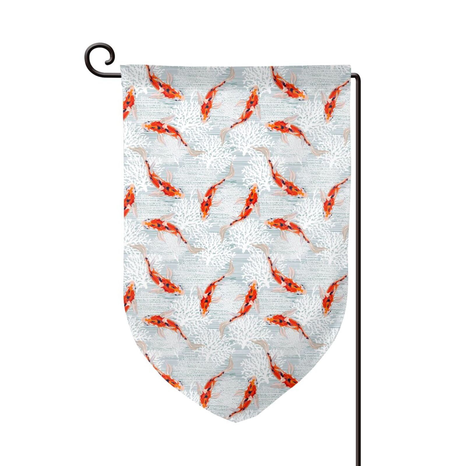 Zufioo Koi Fish Corals,Spring Summer Print Garden Decoration Flags, Sun ...