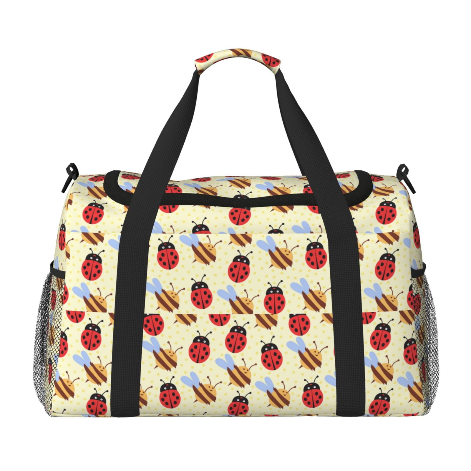 Zufioo Ladybug And Bee Print Hand-Held Messenger Travel Bag, Business ...