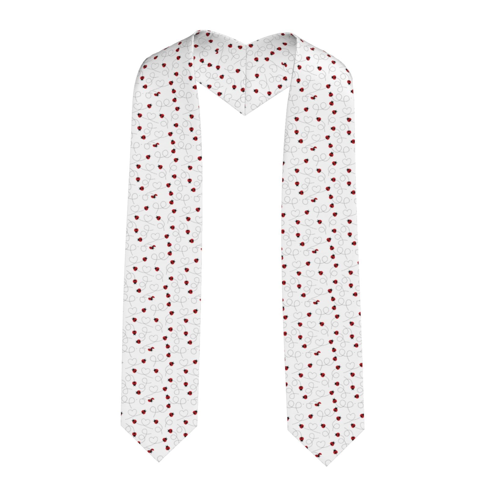 Zufioo Ladybugs Flying On Dotted Route Print Graduation Shawl Ribbon ...