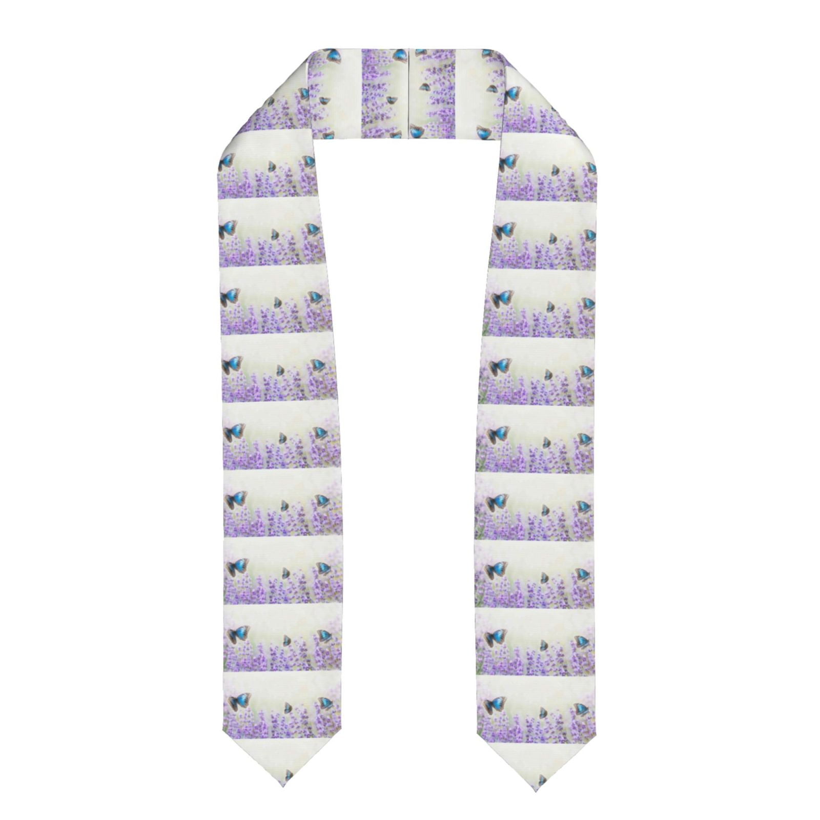 Zufioo Lavender and Butterfly Print Graduation Shawl Ribbon, Graduation ...