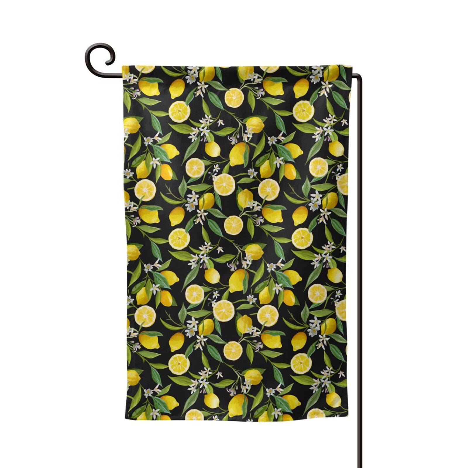 Zufioo Lemon Fruits Flowers Leaves Print Garden Decoration Flags, Sun ...