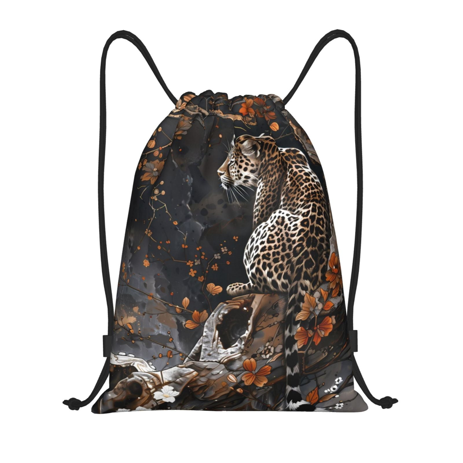 Zufioo Leopard On Tree Branch Sports Cinch Sack Gym String Bags Machine ...