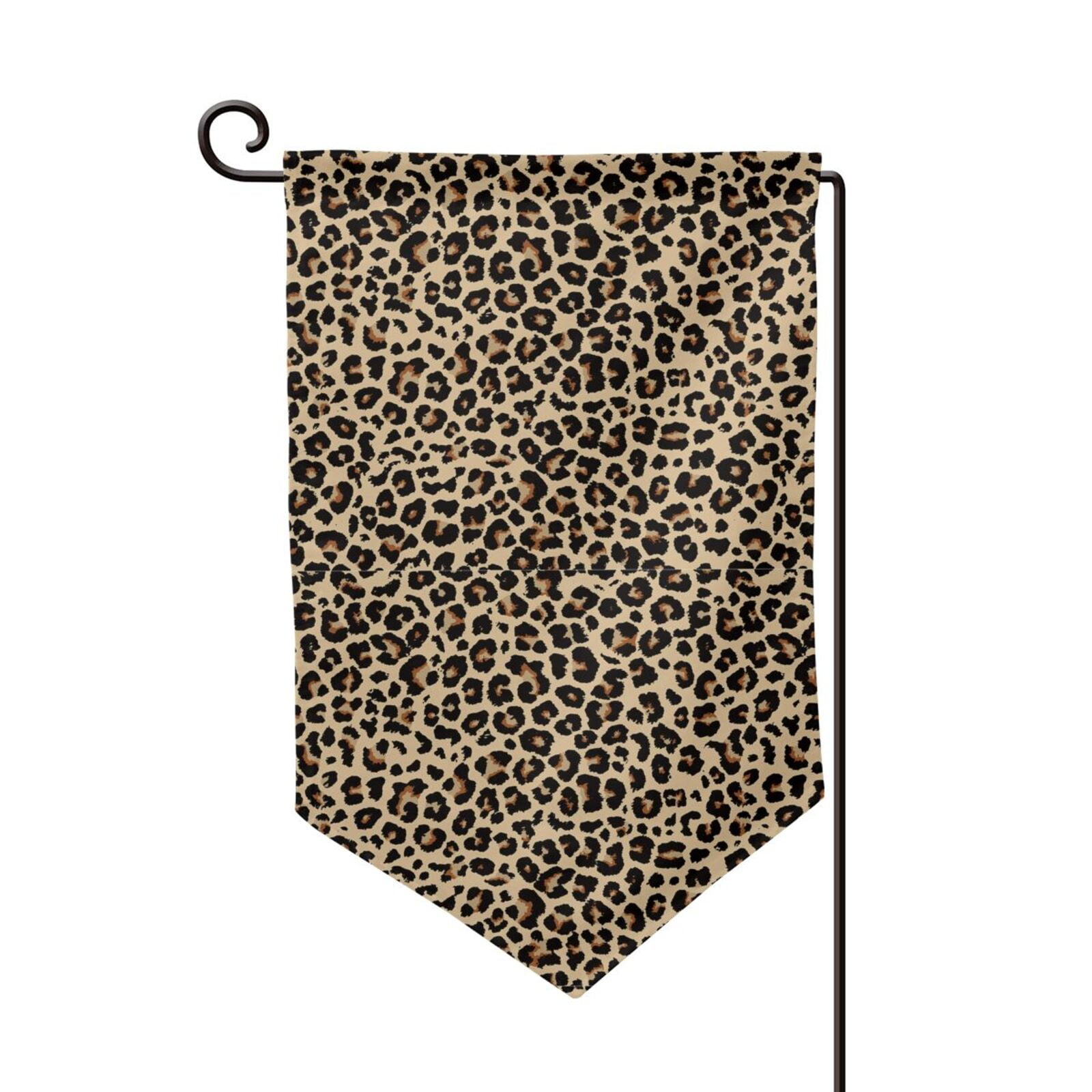 Zufioo Leopard Print-1 Print Garden Decoration Flags, Sun-resistant and ...