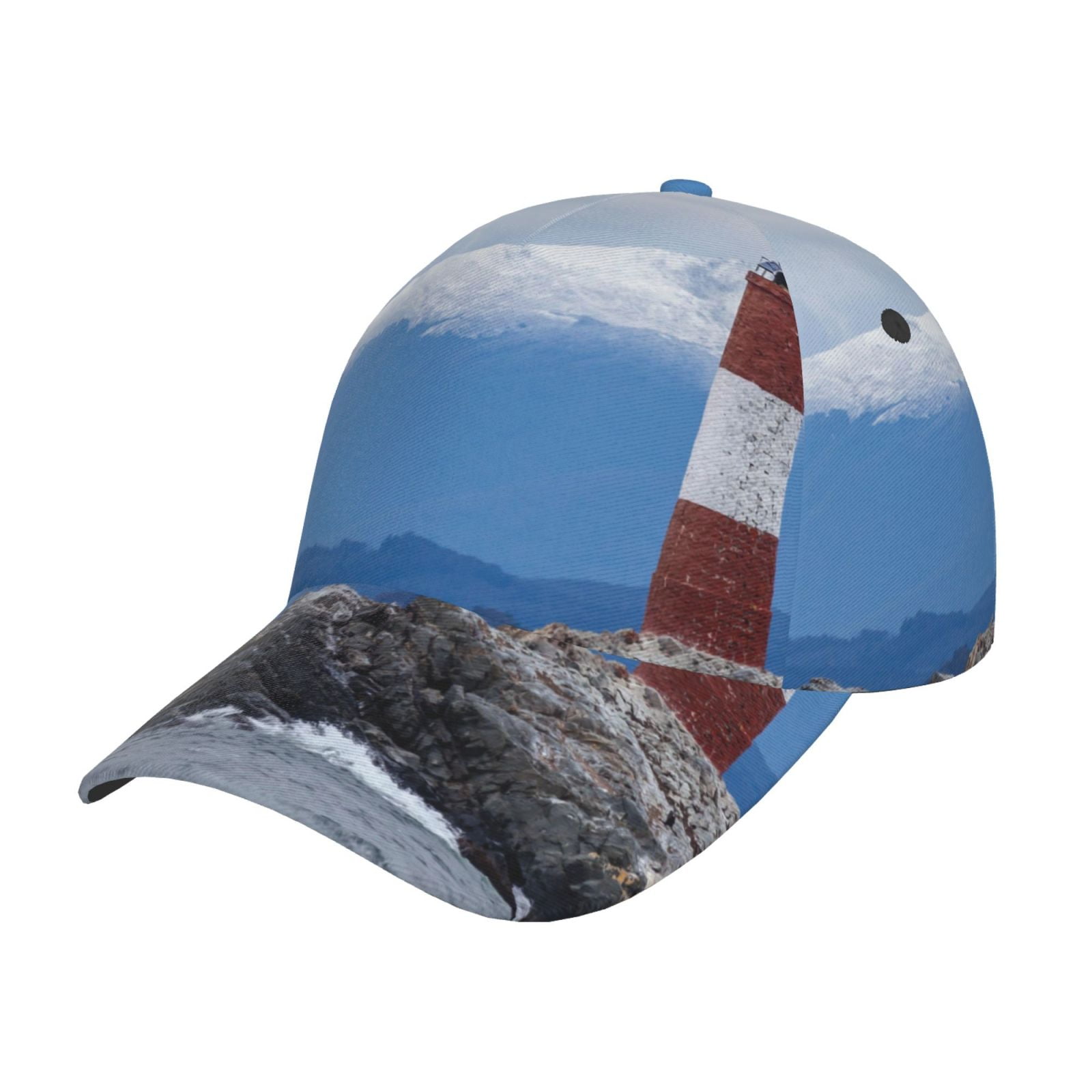 Zufioo Lighthouse On The Waters Baseball Cap Hats for Men and Women ...