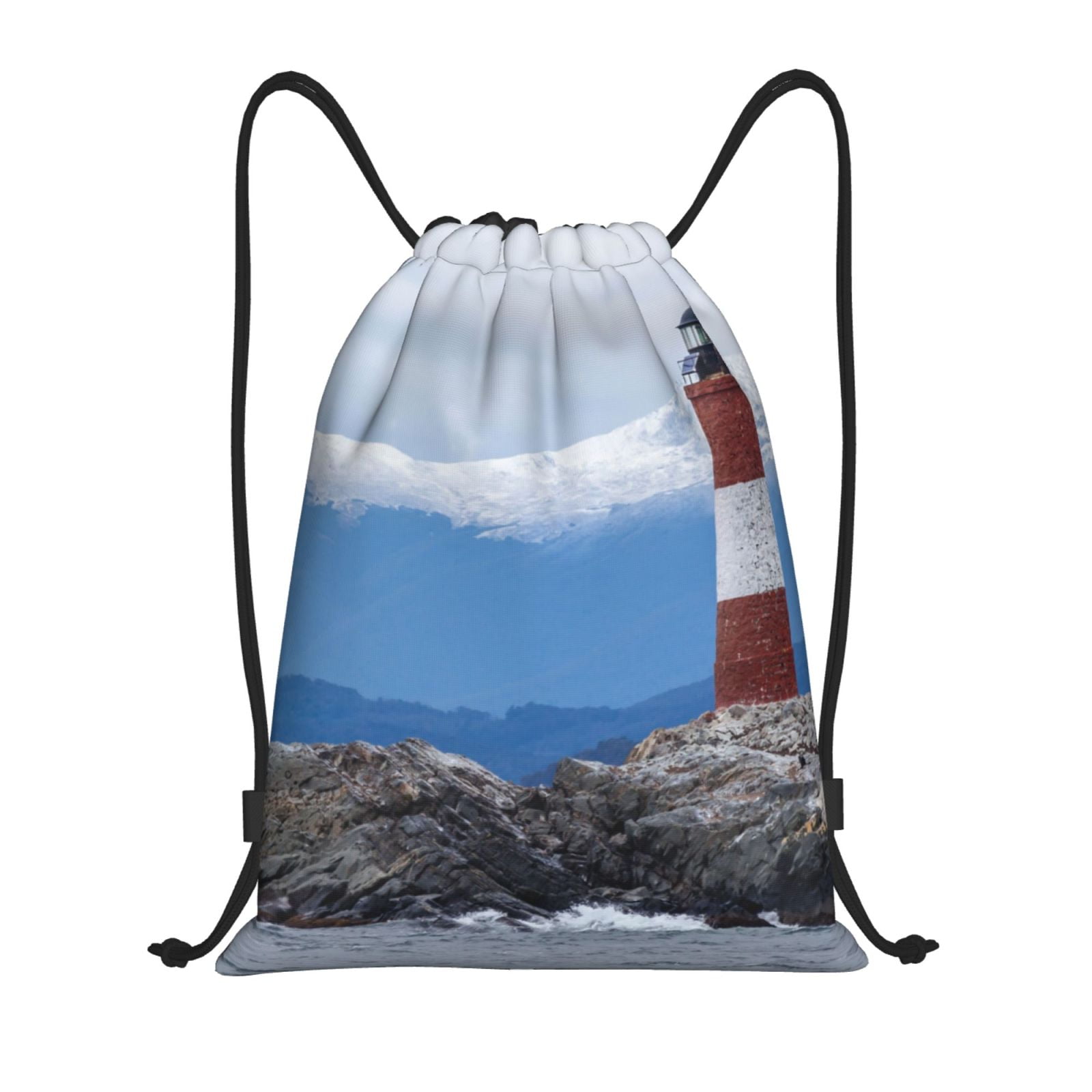 Zufioo Lighthouse On The Waters Sports Cinch Sack Gym String Bags ...