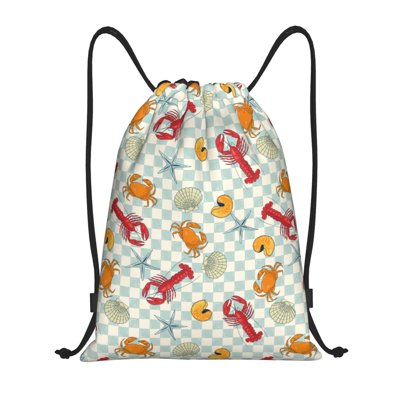 Zufioo Lobster Sea Shell Sports Cinch Sack Gym String Bags Machine ...