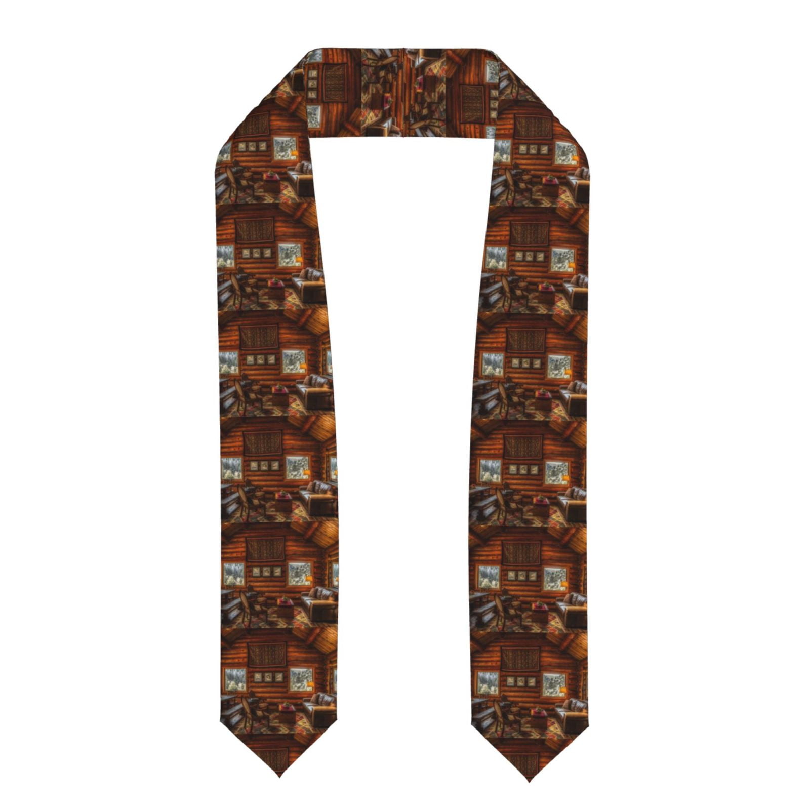 Zufioo Log Cabin Inside Print Graduation Shawl Ribbon, Graduation ...