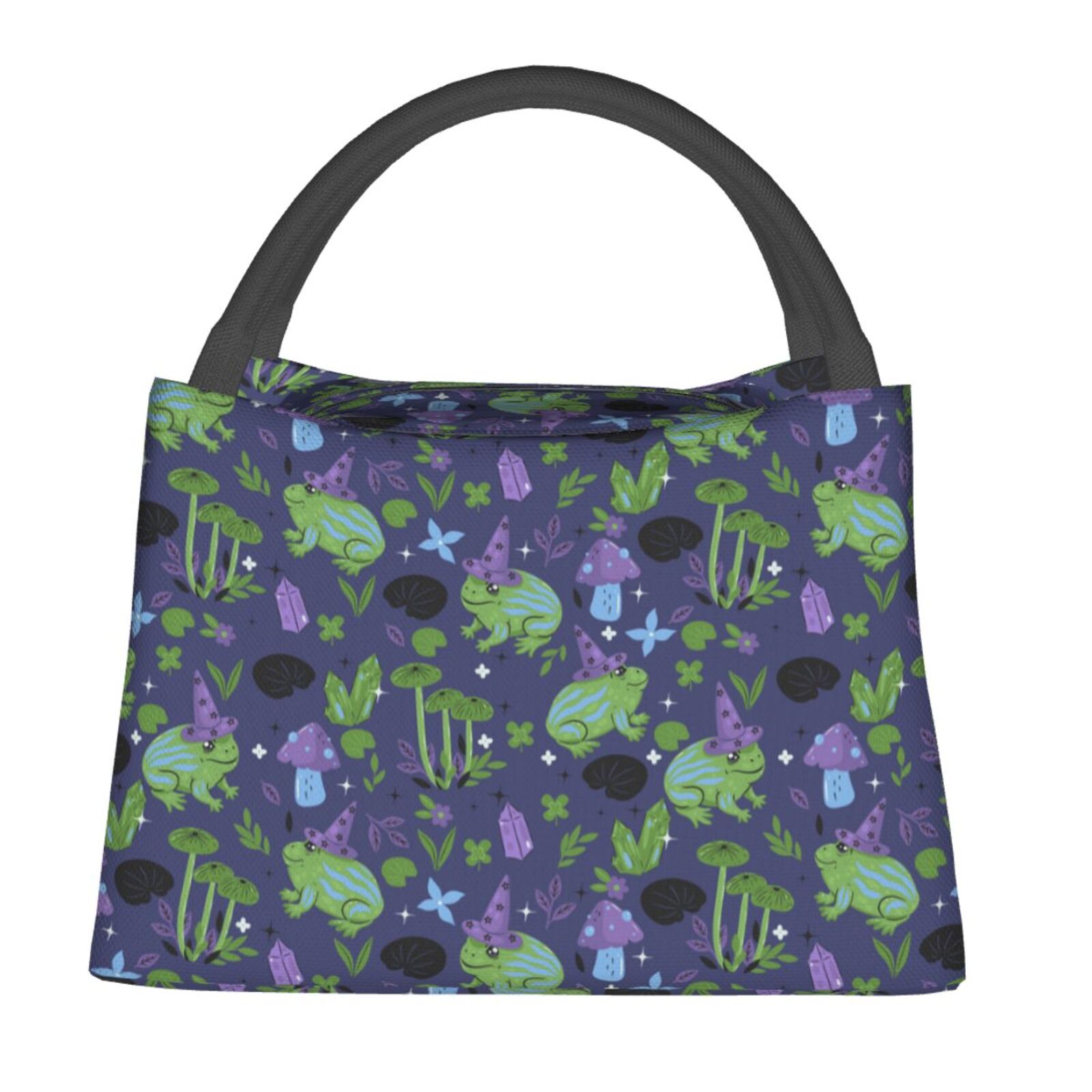 Zufioo Magic Toads in Hats Insulated Reusable Grocery Bags,Cooler Bag ...