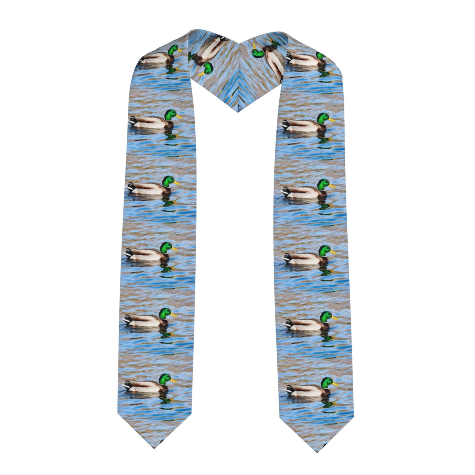 Zufioo Mallard Duck Swimming In A River Print Graduation Shawl Ribbon ...