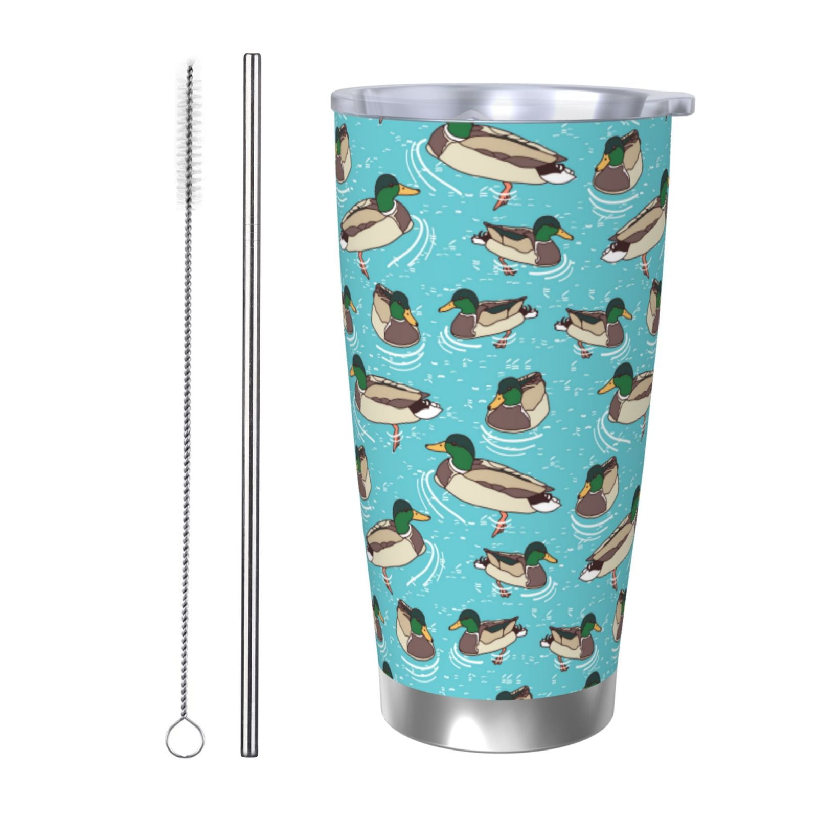 Zufioo Mallard Ducks Swimming In The Lake Print 20OZ Stainless Steel ...