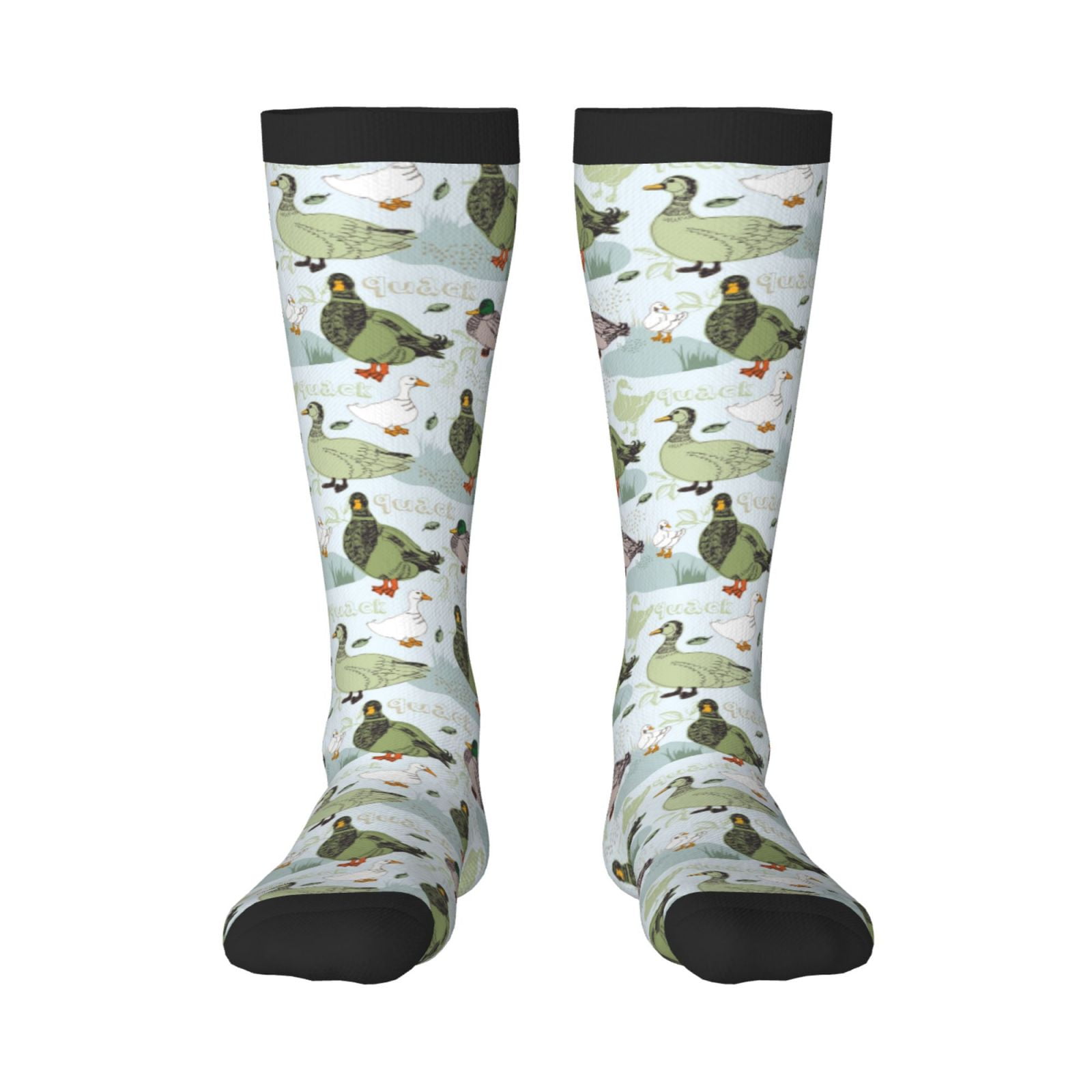 Zufioo Mallard Ducks Wild Birds Print Long High Thigh Socks Knee-High ...