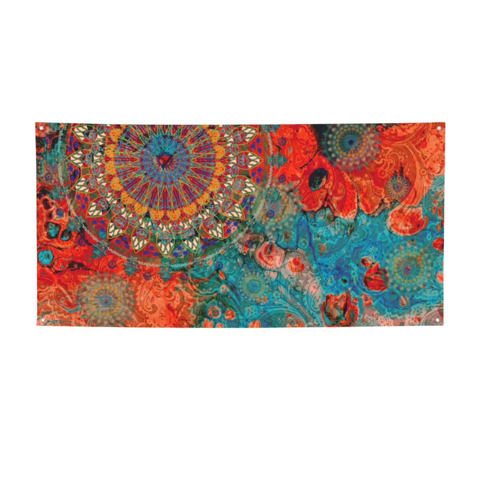 Zufioo Mandala Colorful Print Holiday Banners, Party Banners, Hanging ...