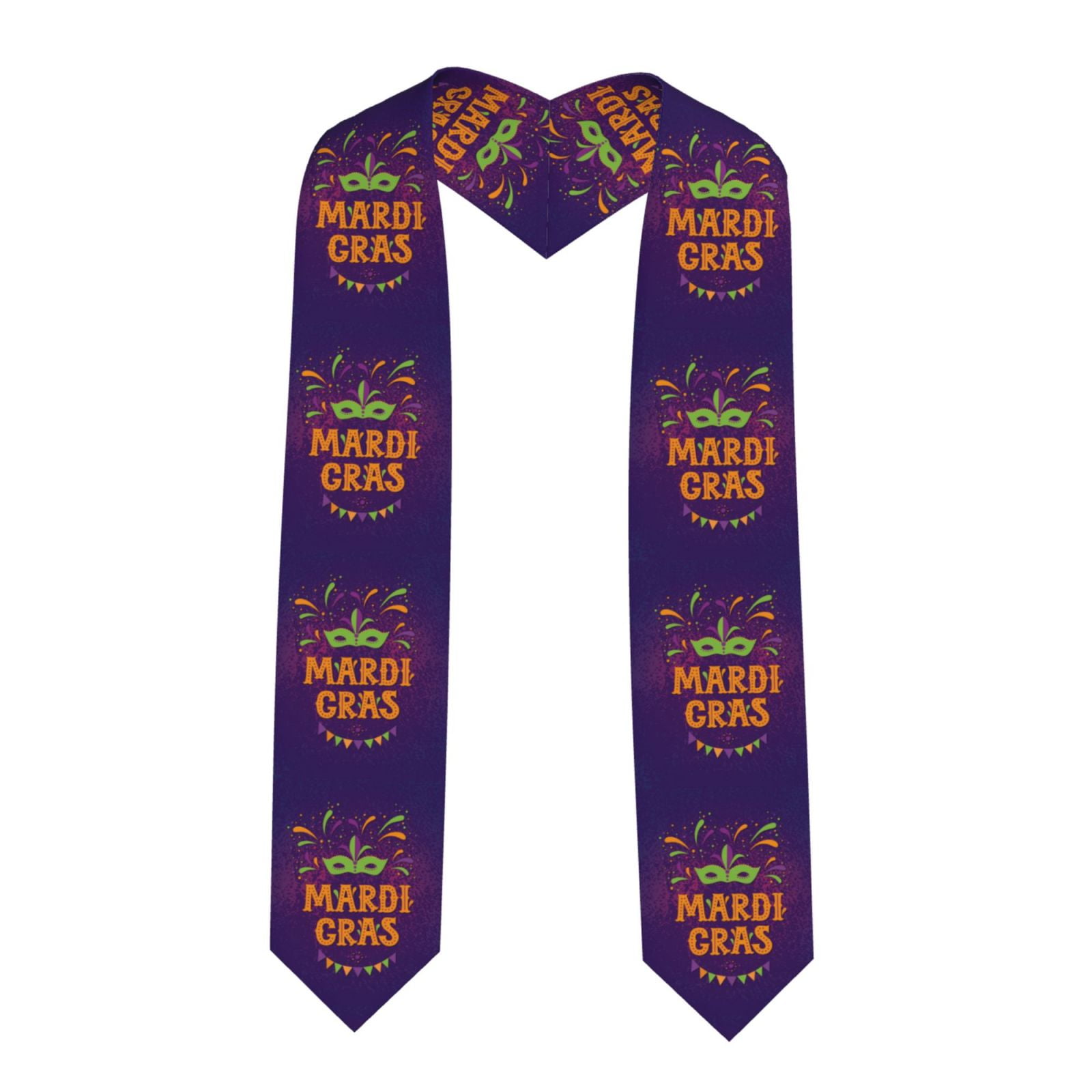 Zufioo Mardi Gras2 Print Graduation Shawl Ribbon, Graduation Ribbon for ...