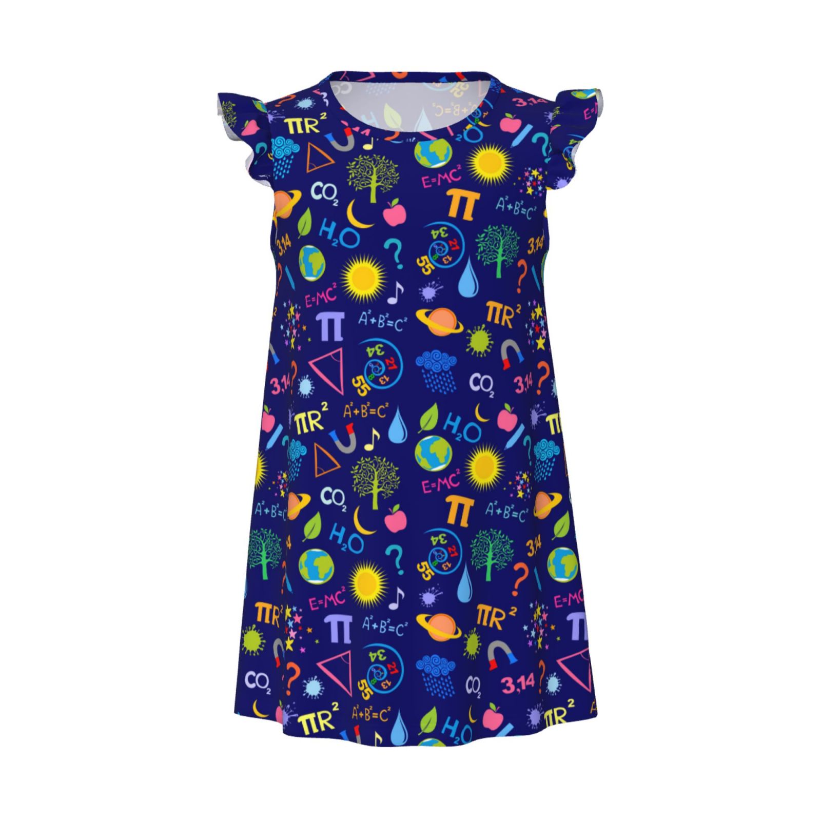 Zufioo Mathematics And Chemistry Girls Nightgowns Toddler Girl Pajamas Soft & Cute Princess ...