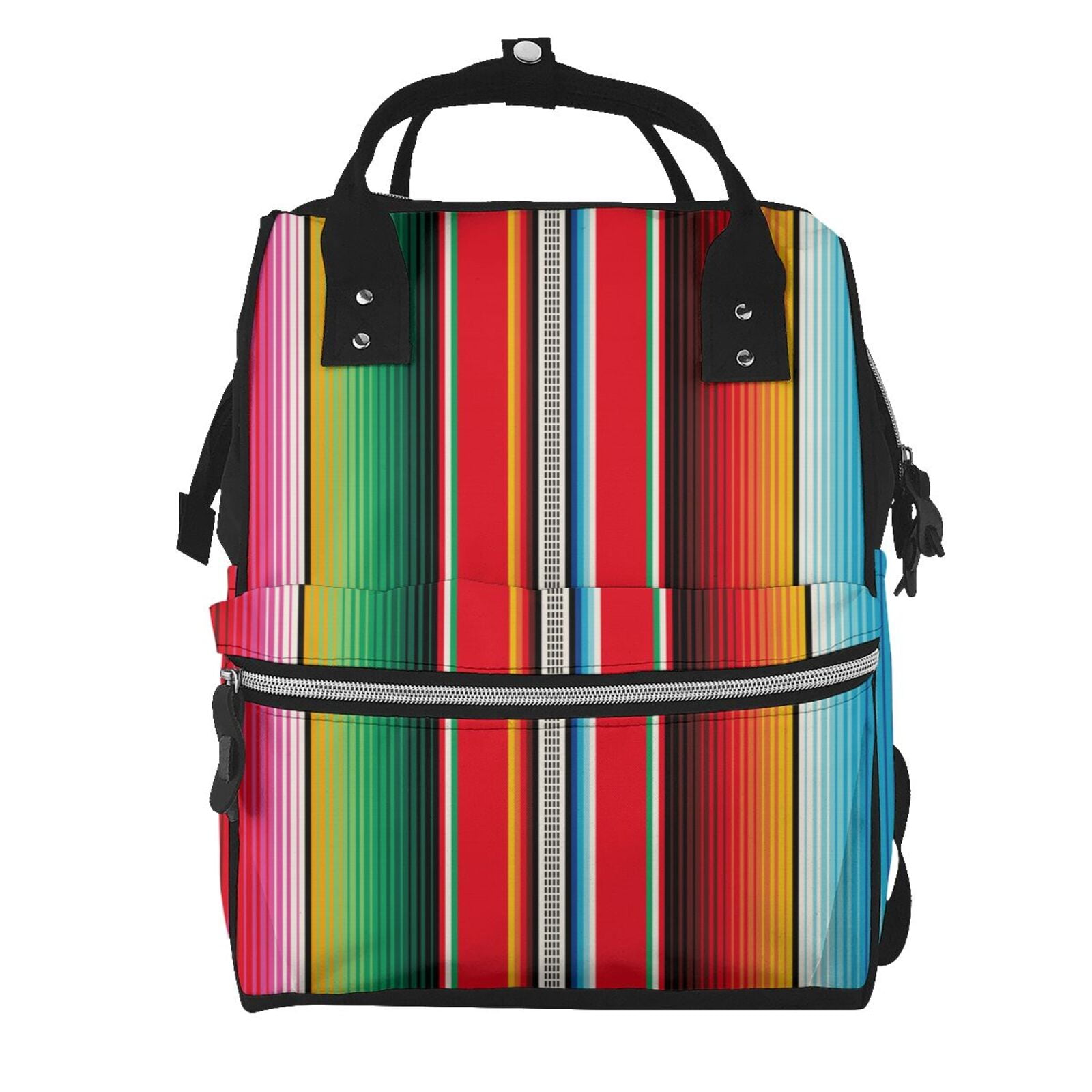 Zufioo Mexican Serape Blanket Stripes Print Large capacity mommy bag ...